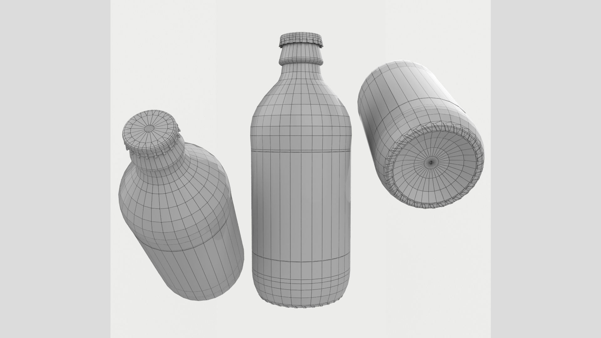 11oz 330ml Stubby Beer Bottle Low High Poly 3D model | CGTrader