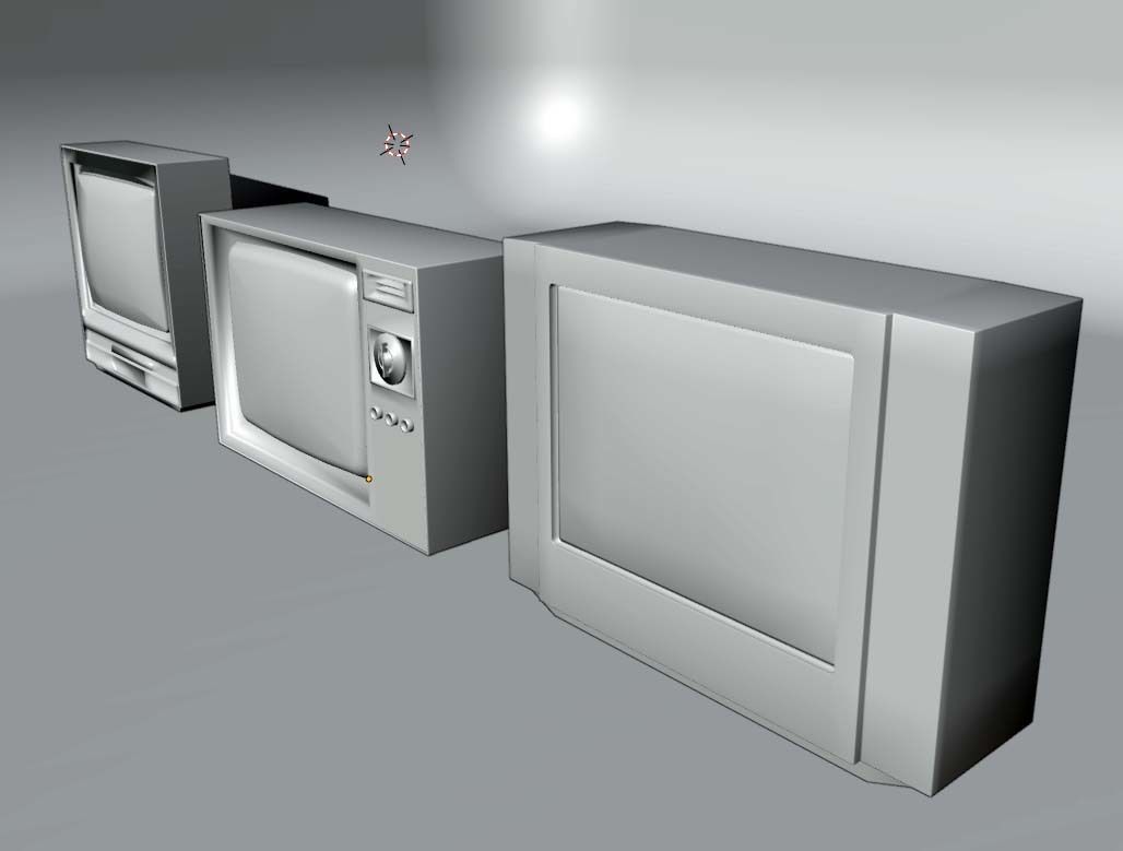 3D model Vintage TV sets Retro Television Low Poly Nostalgia 1970s ...