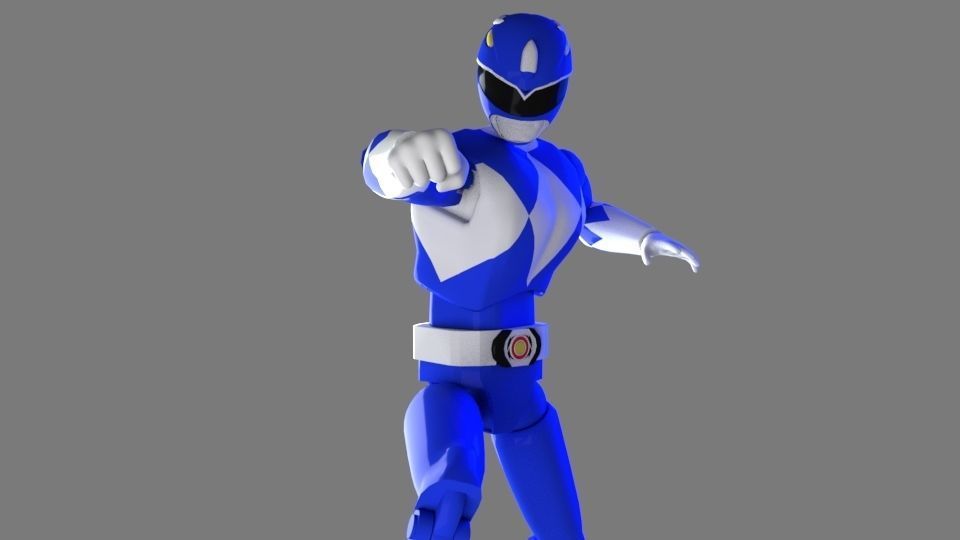 Super rangers Blue ranger Action figure 3D model 3D printable | CGTrader