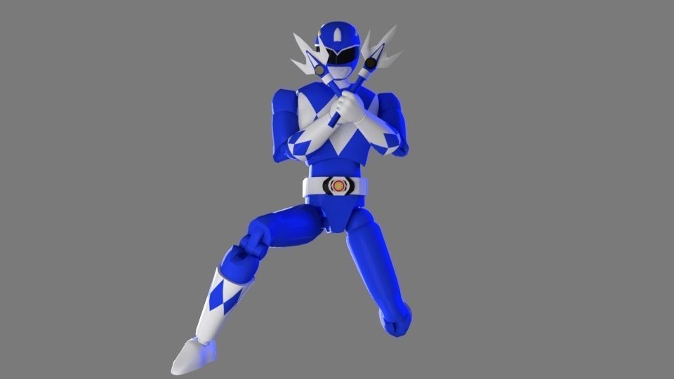 Super rangers Blue ranger Action figure 3D model 3D printable | CGTrader