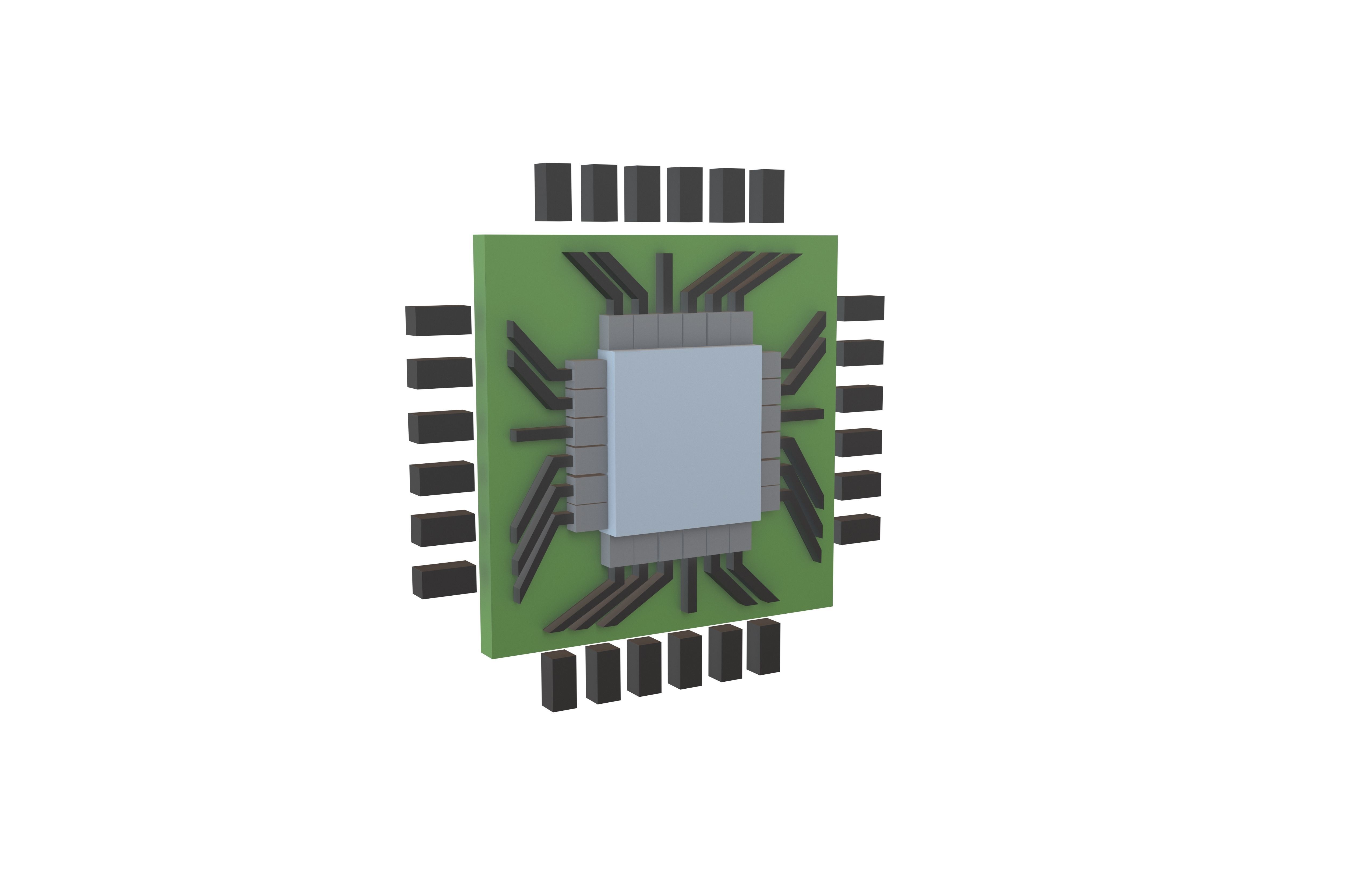 3D model Microchip Symbol V1 001 VR / AR / low-poly | CGTrader