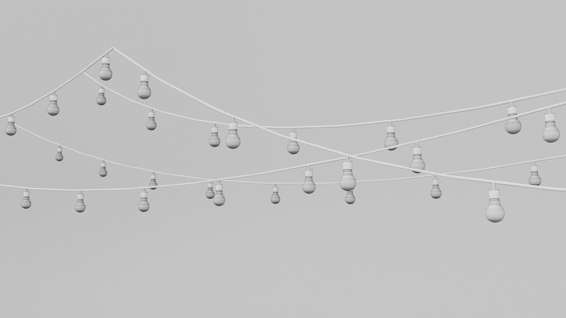 String lights 3D model | CGTrader