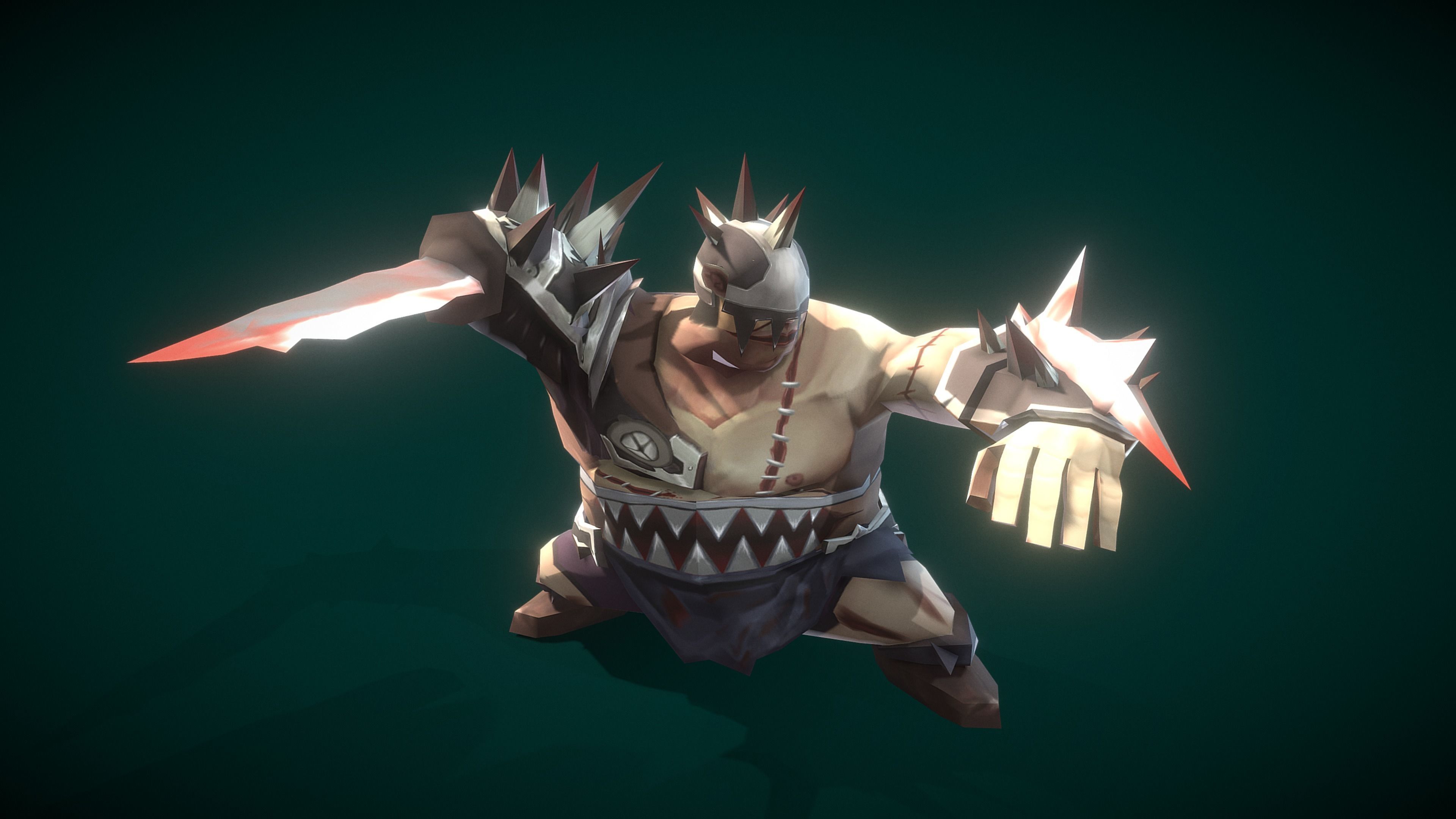 3D model Cartoon Villain Butcher VR / AR / low-poly rigged animated ...