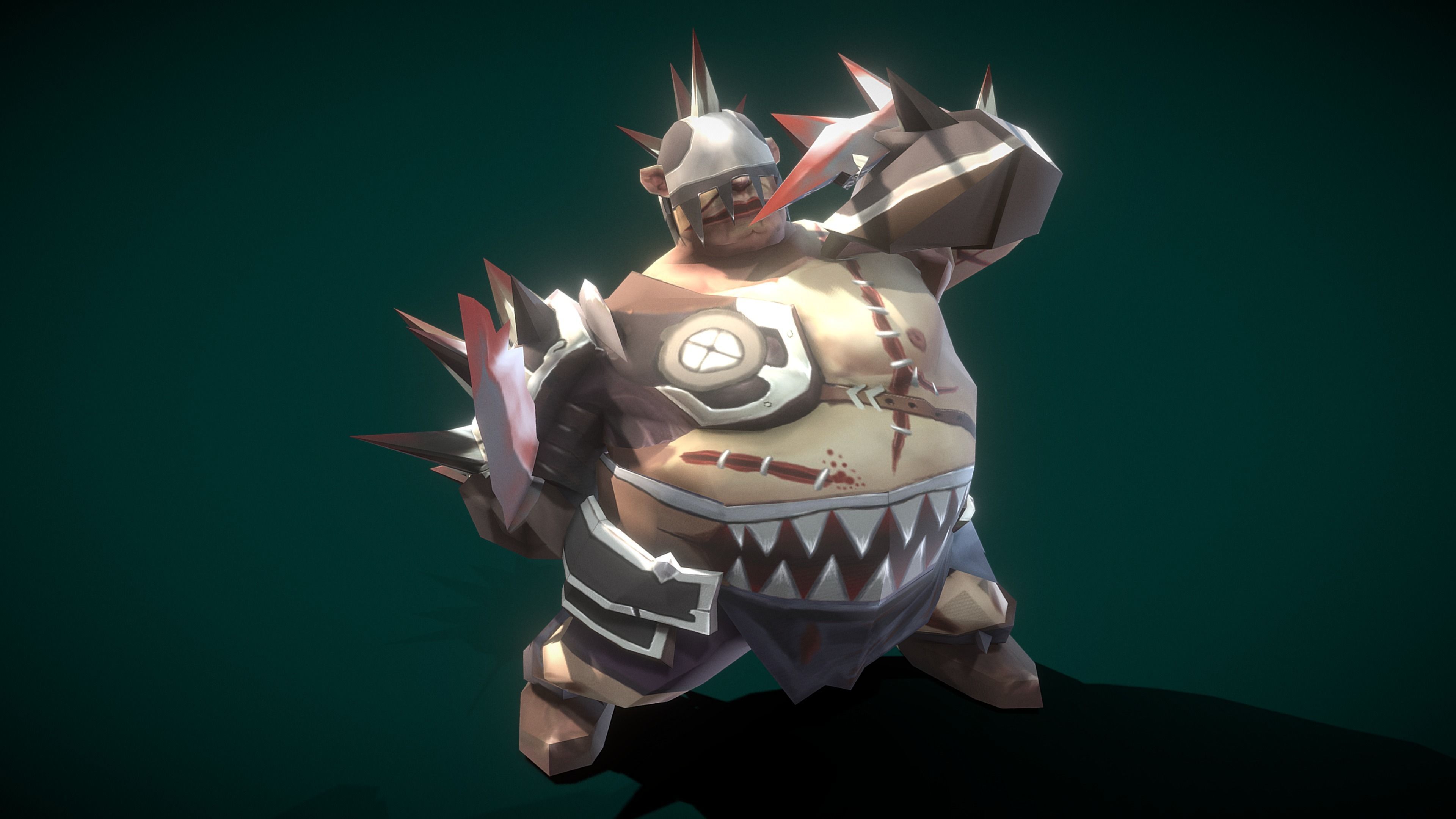 3D model Cartoon Villain Butcher VR / AR / low-poly rigged animated ...