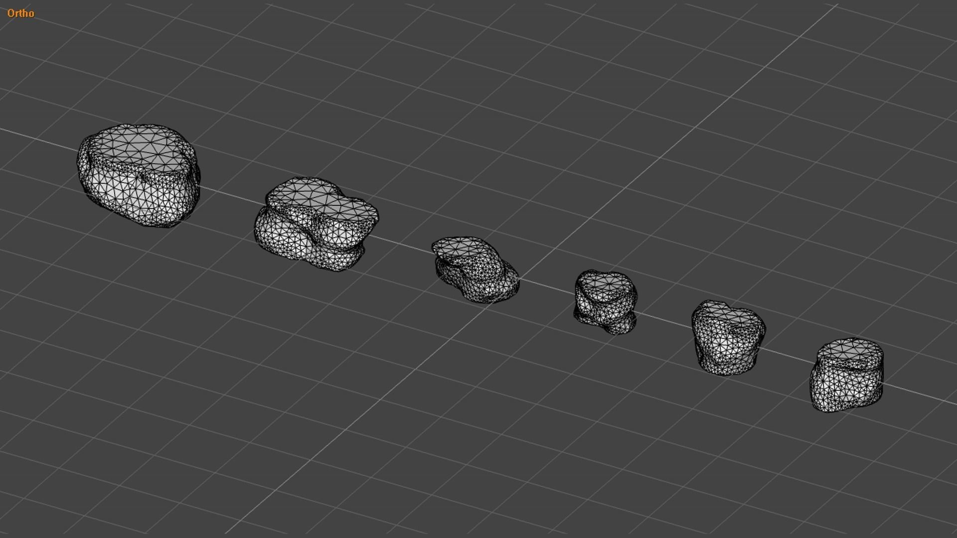 3D model Short Flat Rocks - Toxic VR / AR / low-poly | CGTrader