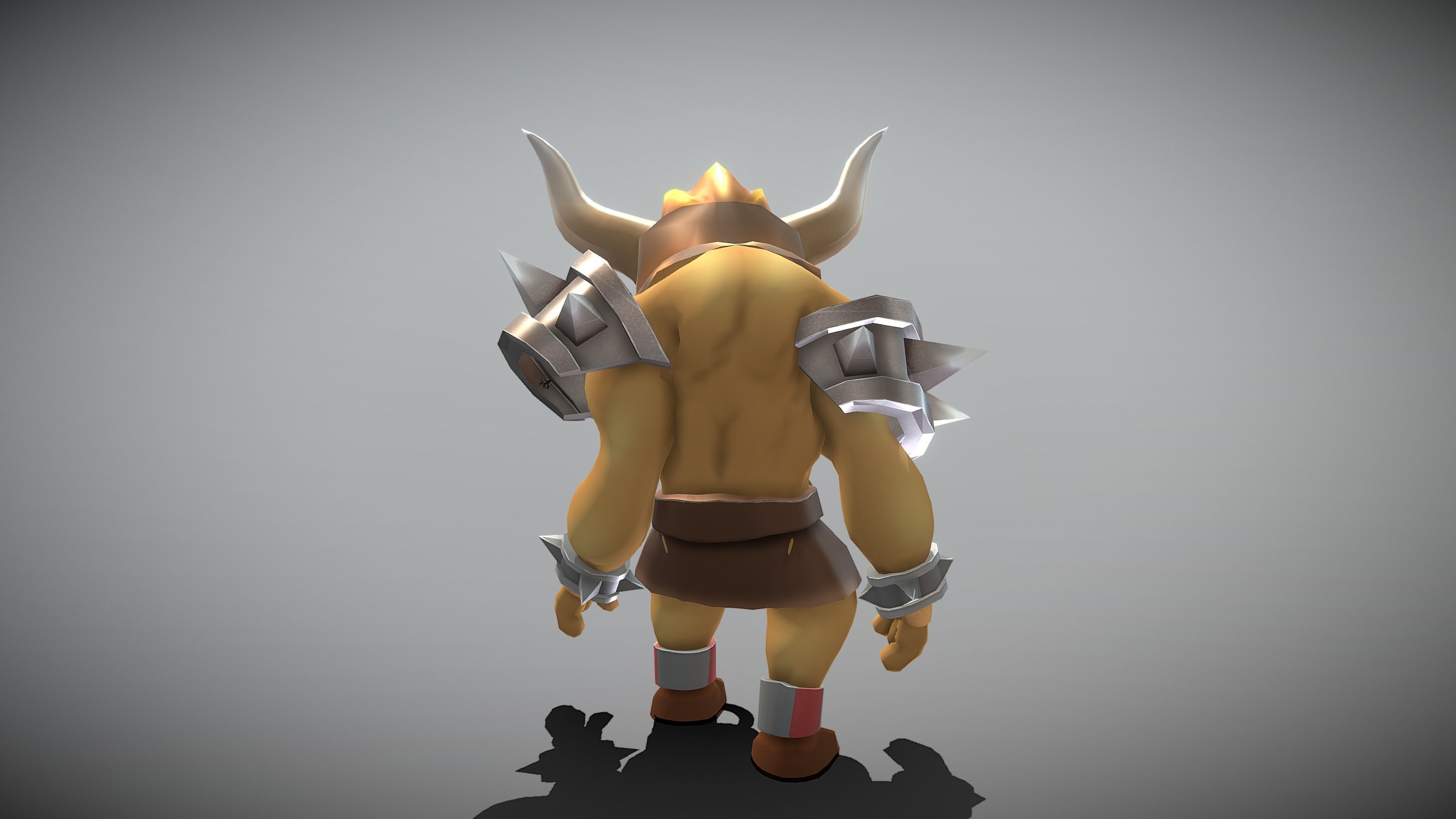 3D model Cartoon Minotaur VR / AR / low-poly rigged animated | CGTrader