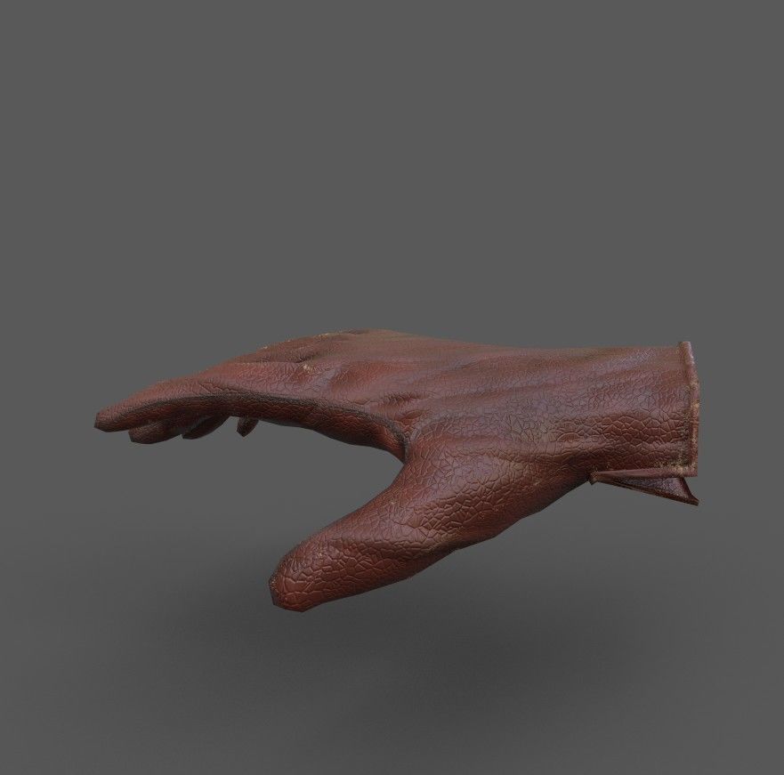 3D model Simply mediaval gloves pack 8 textures set VR / AR / low-poly ...