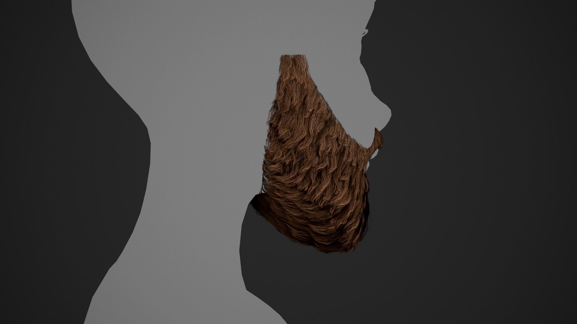 3D model Facial Hair Cards Style 1 - Full Beard 1 VR / AR / low-poly ...