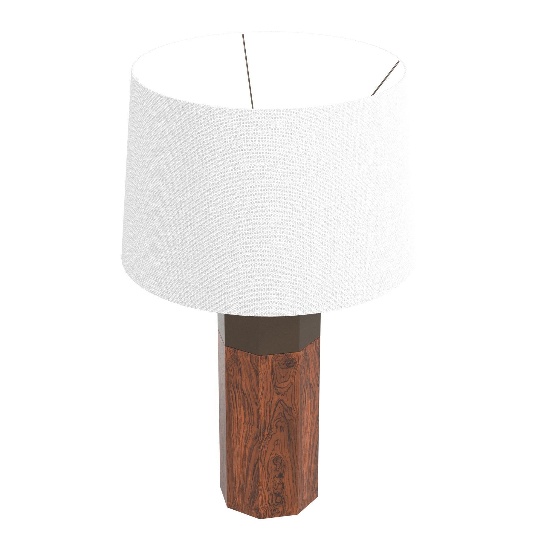 Alexander Lamont otto table lamp louro preto wood 3D model | CGTrader