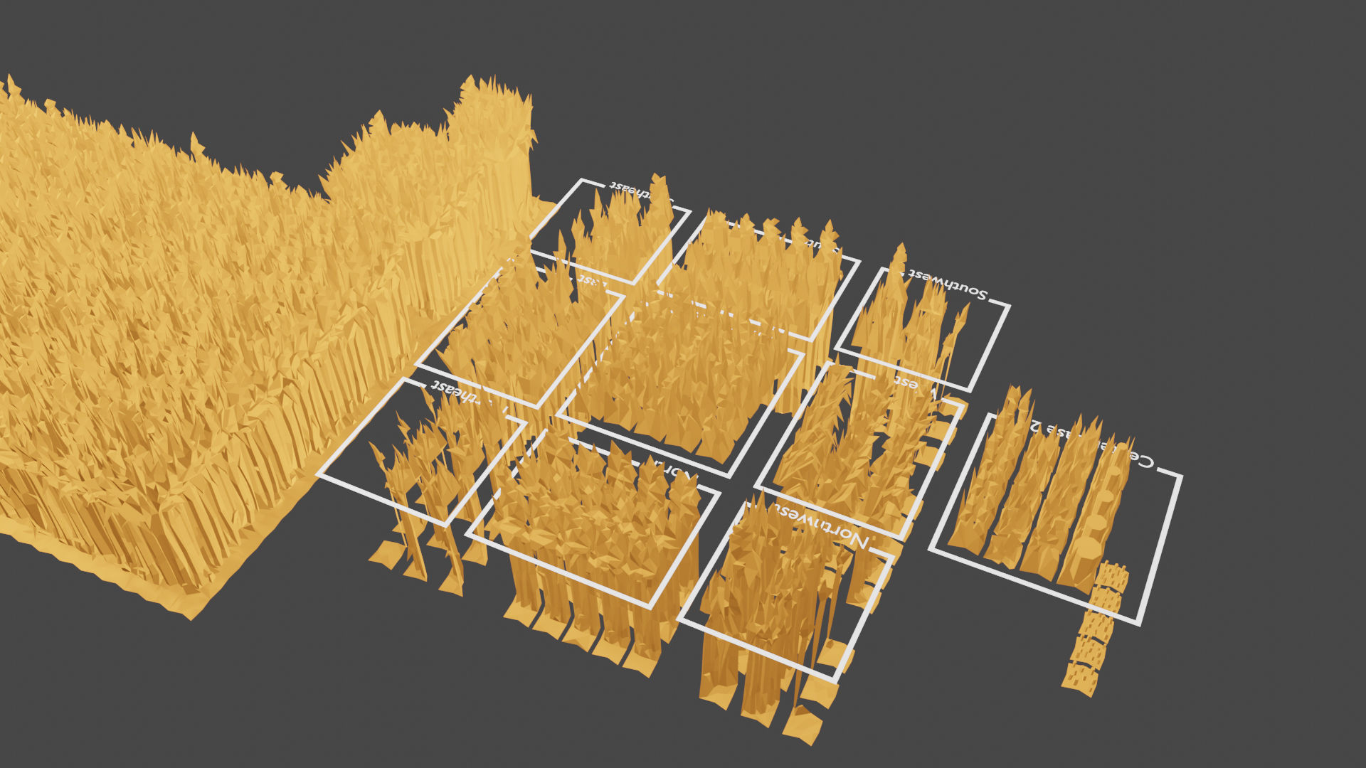 Wheat Field 3D model 3D printable | CGTrader