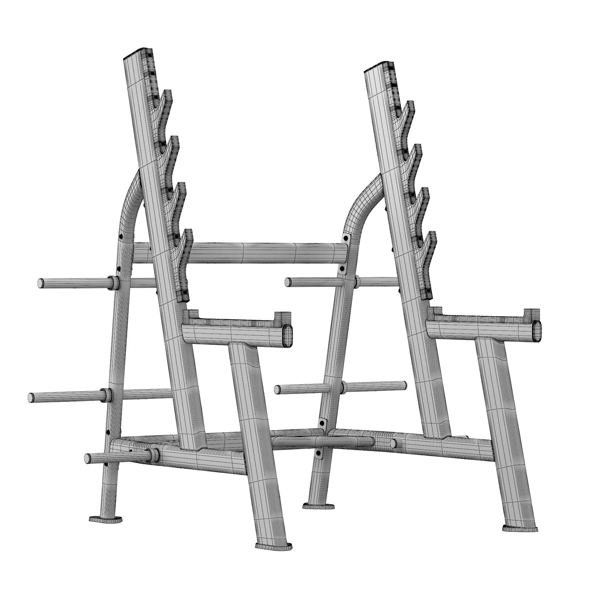 E-7043 Squat Rack 3D model | CGTrader