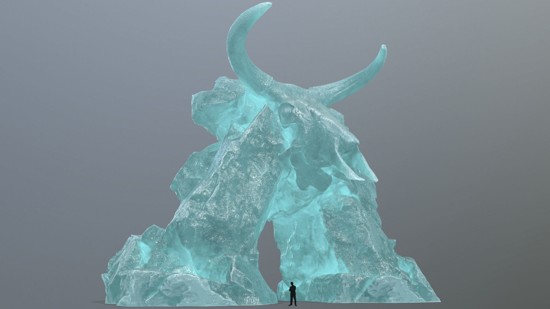 3D model ice skull gate VR / AR / low-poly | CGTrader