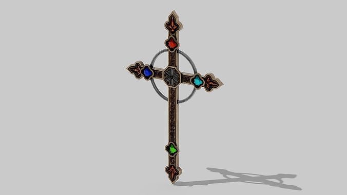 3D model OB 00 08 vampire hunter crucifix c VR / AR / low-poly | CGTrader