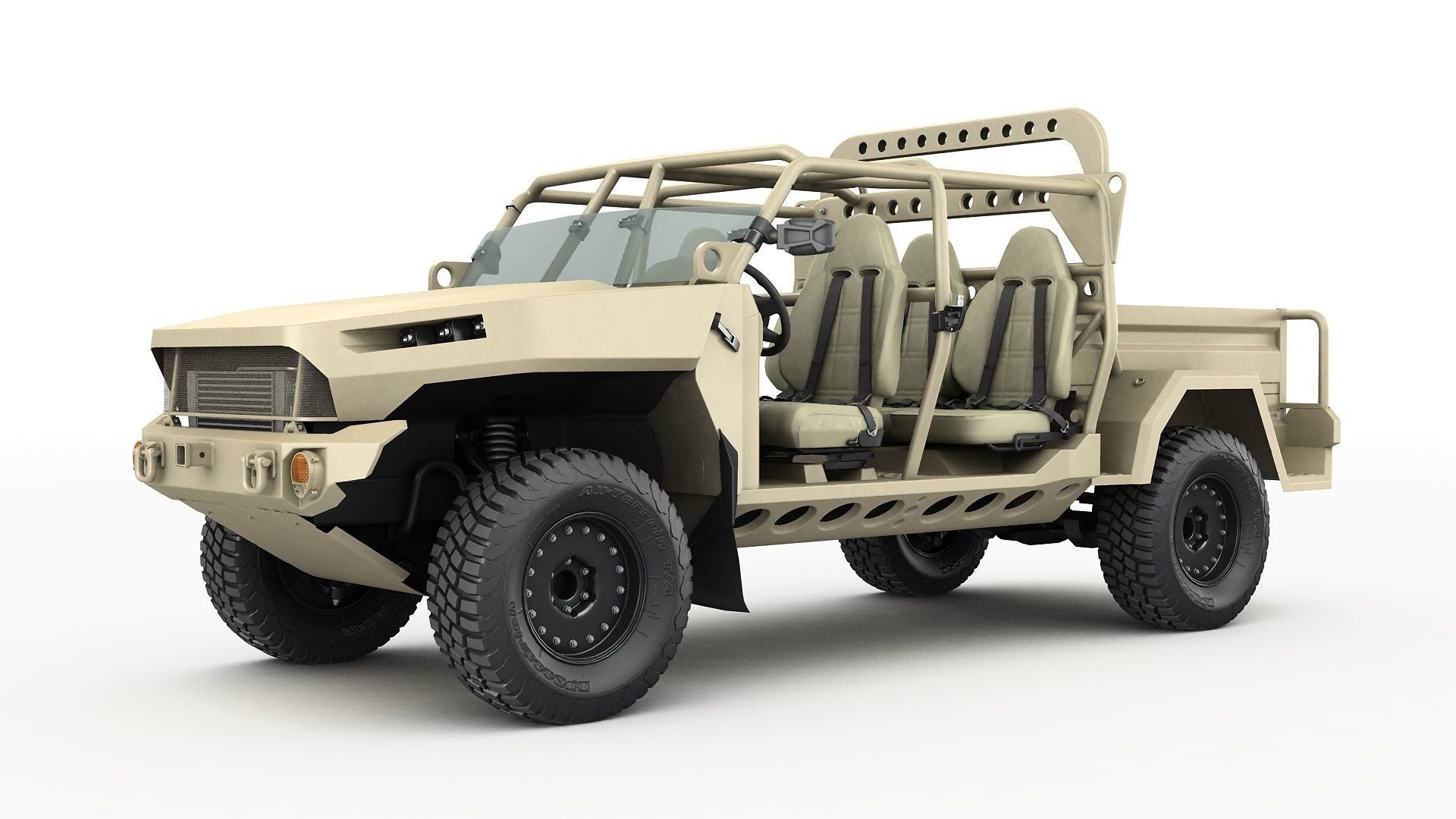 Electric Chevy Colorado ZR2 military ISV 3D model | CGTrader