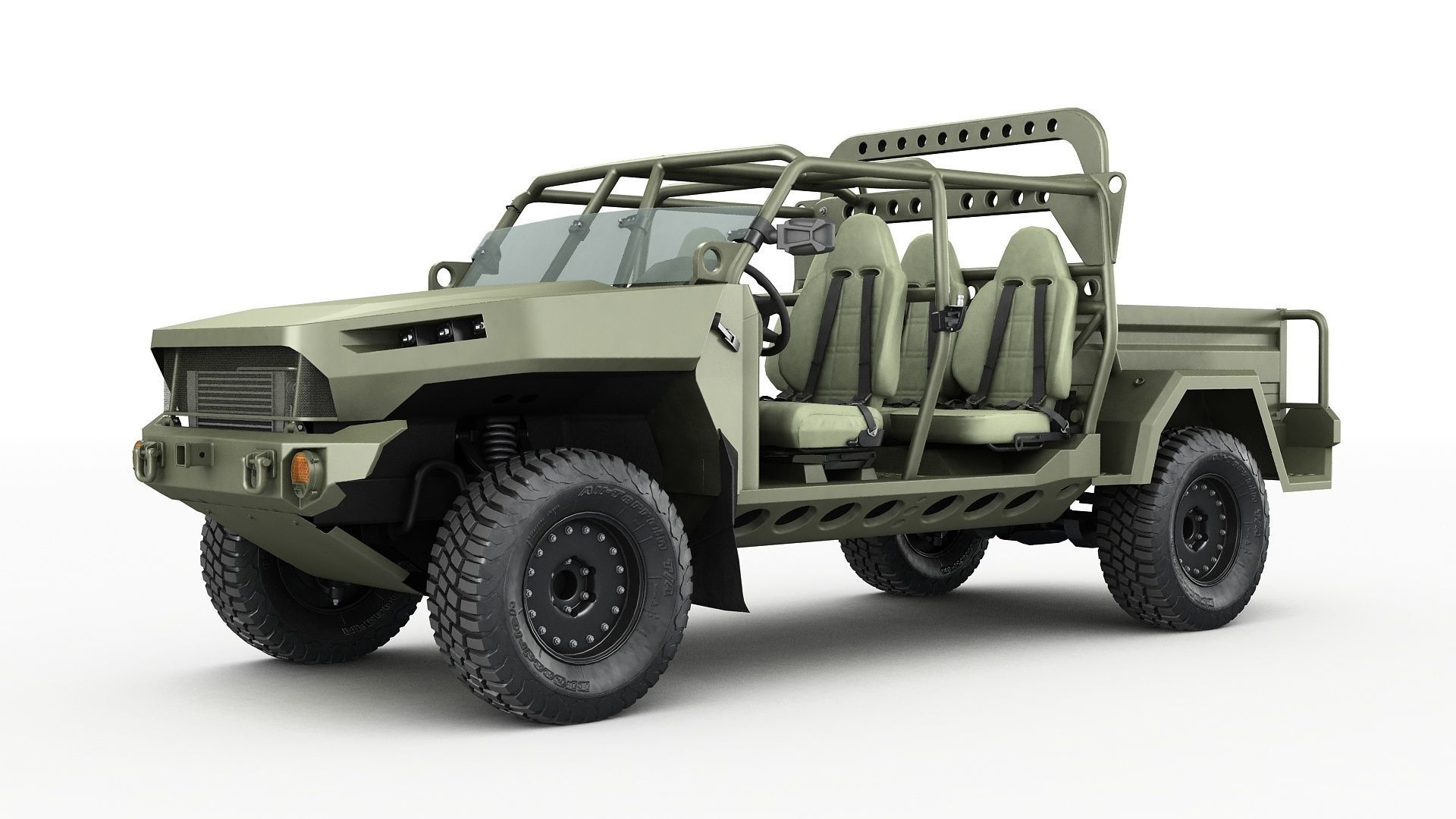 Electric Chevy Colorado ZR2 military ISV 3D model | CGTrader