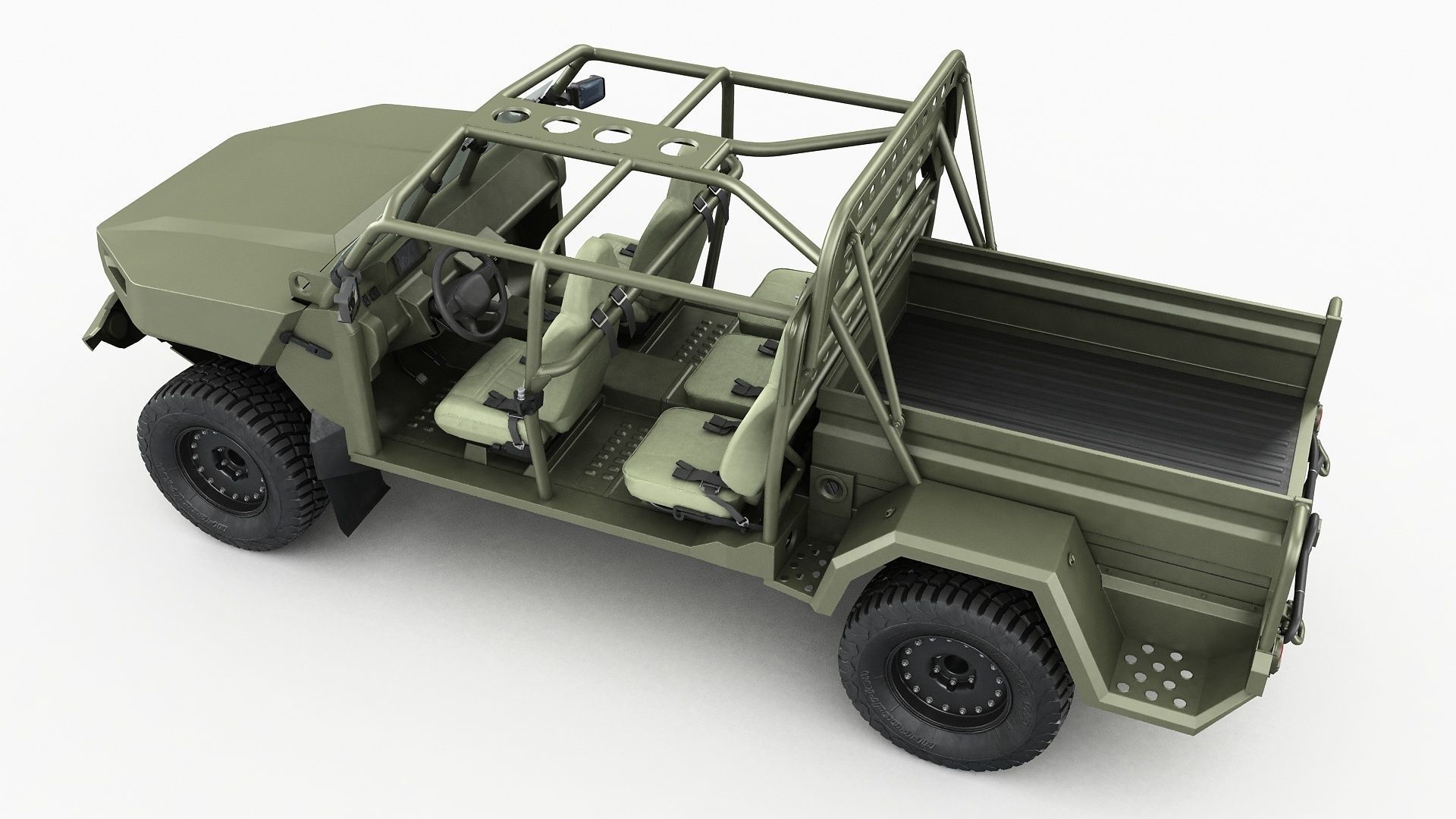 Electric Chevy Colorado ZR2 military ISV 3D model | CGTrader