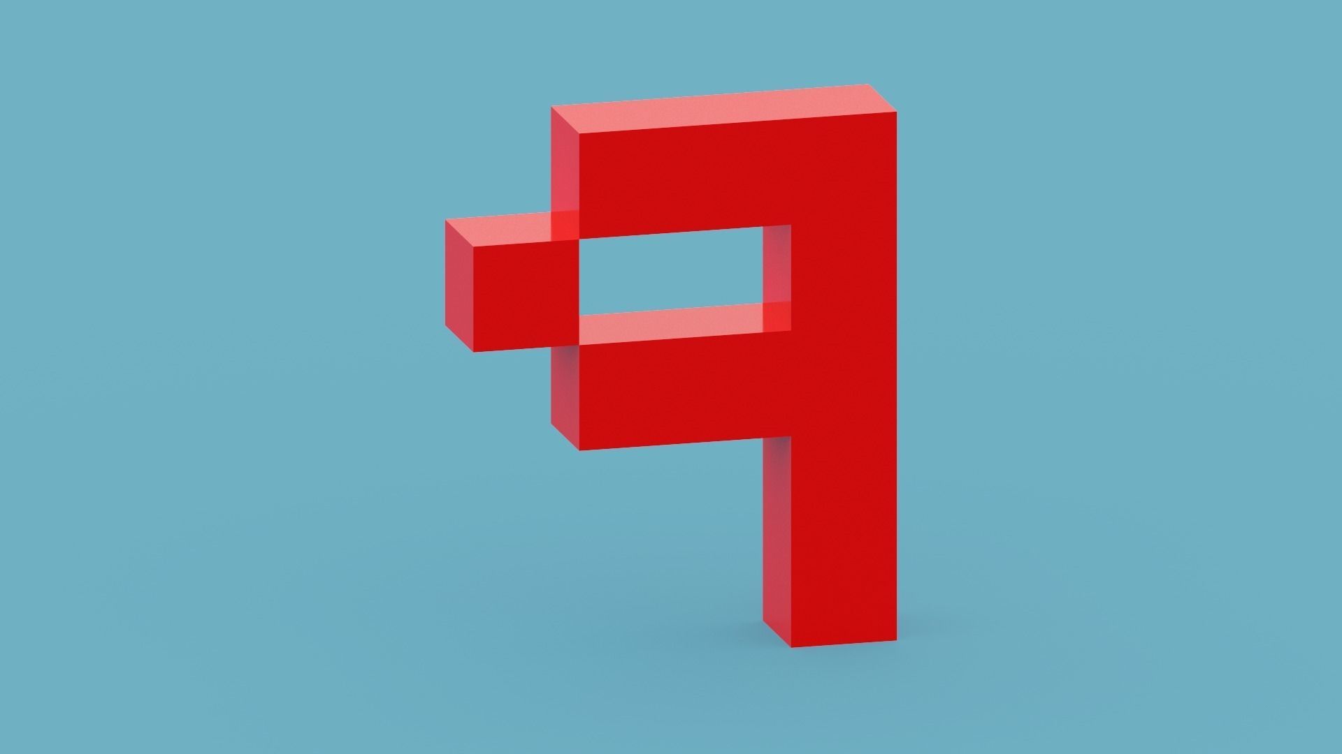 3D model Pixel Letter P VR / AR / low-poly | CGTrader