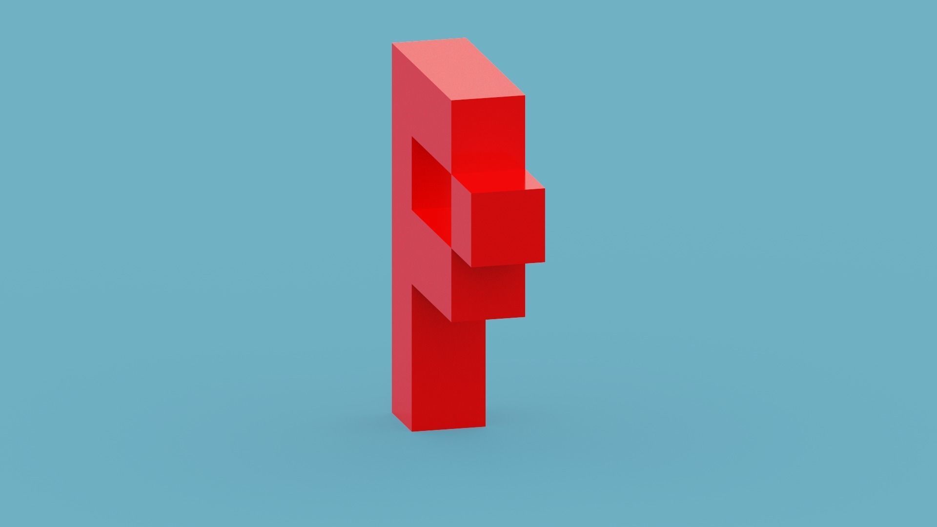 3D model Pixel Letter P VR / AR / low-poly | CGTrader