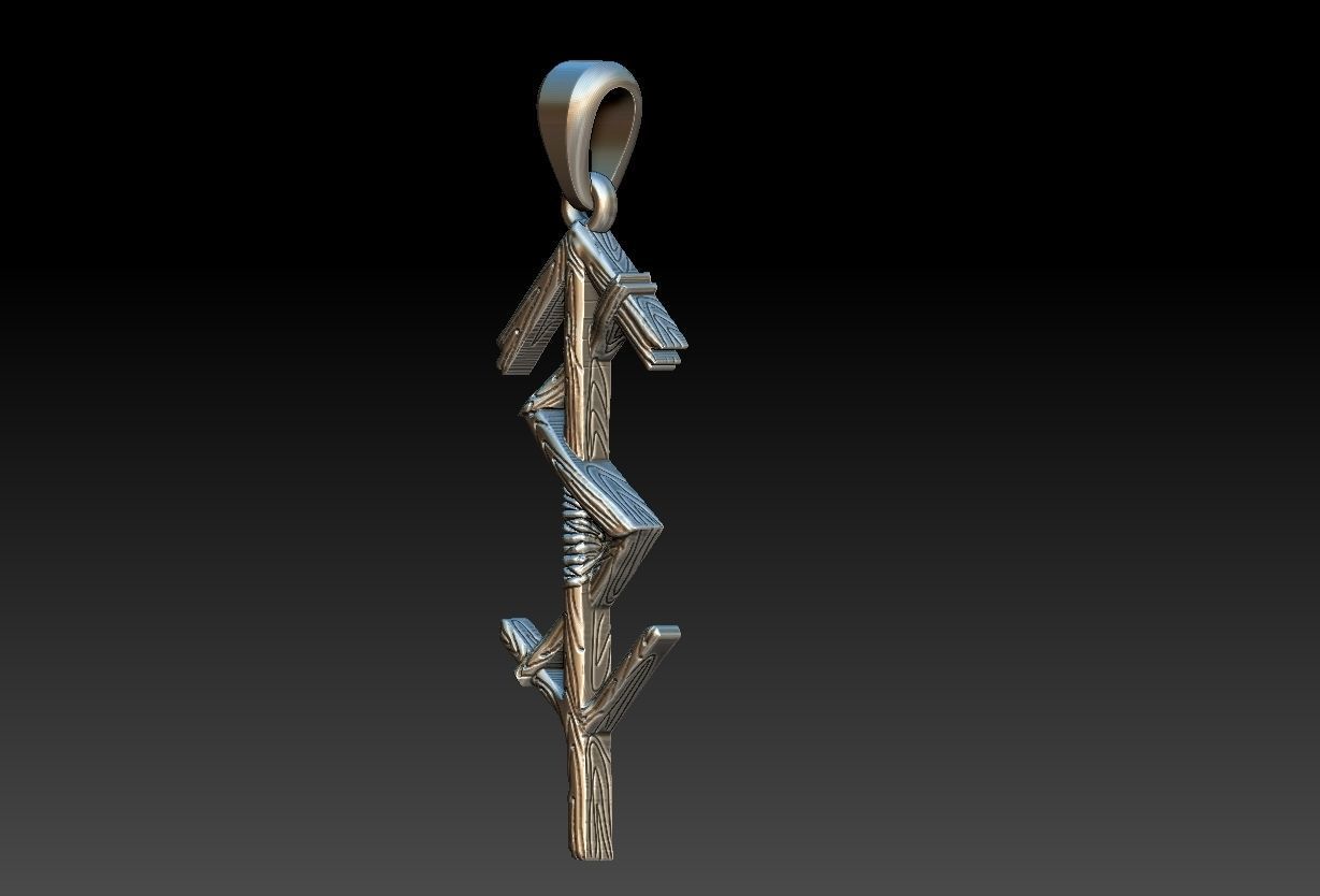 Viking Runes Pendant 3D model 3D printable | CGTrader