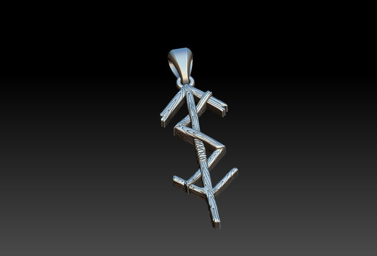 Viking Runes Pendant 3D model 3D printable | CGTrader