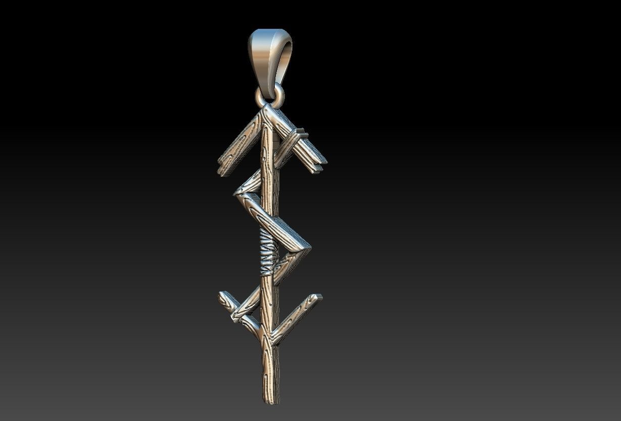 Viking Runes Pendant 3D model 3D printable | CGTrader