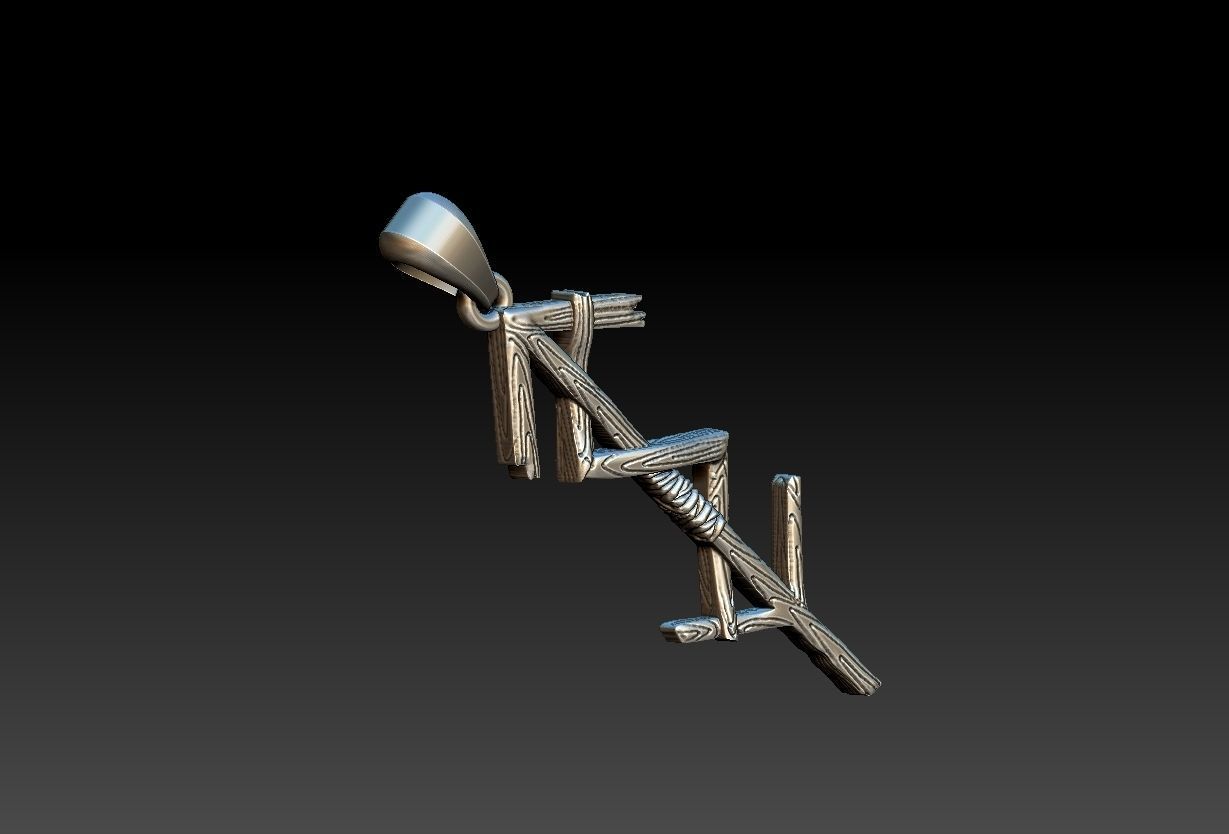Viking Runes Pendant 3D model 3D printable | CGTrader