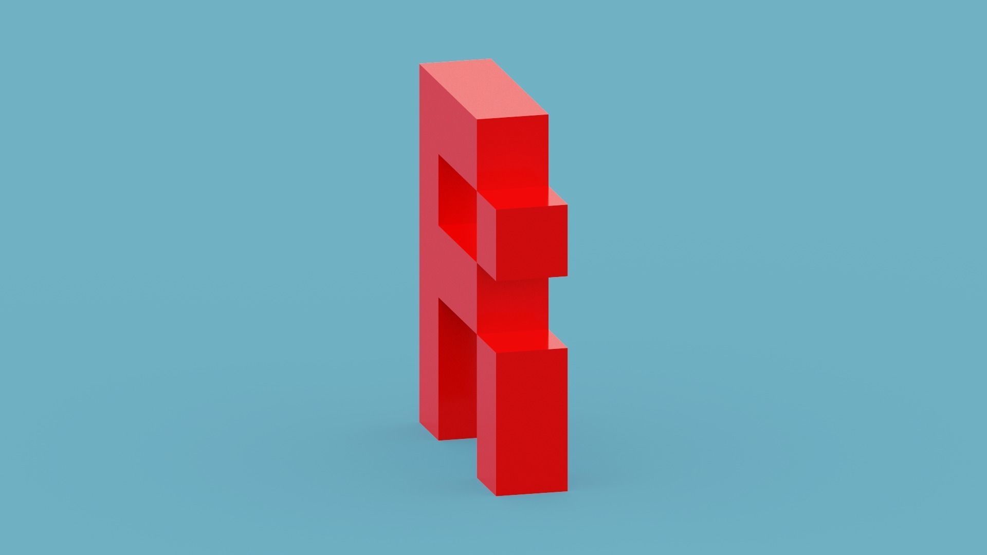 3D model Pixel Letter R VR / AR / low-poly | CGTrader
