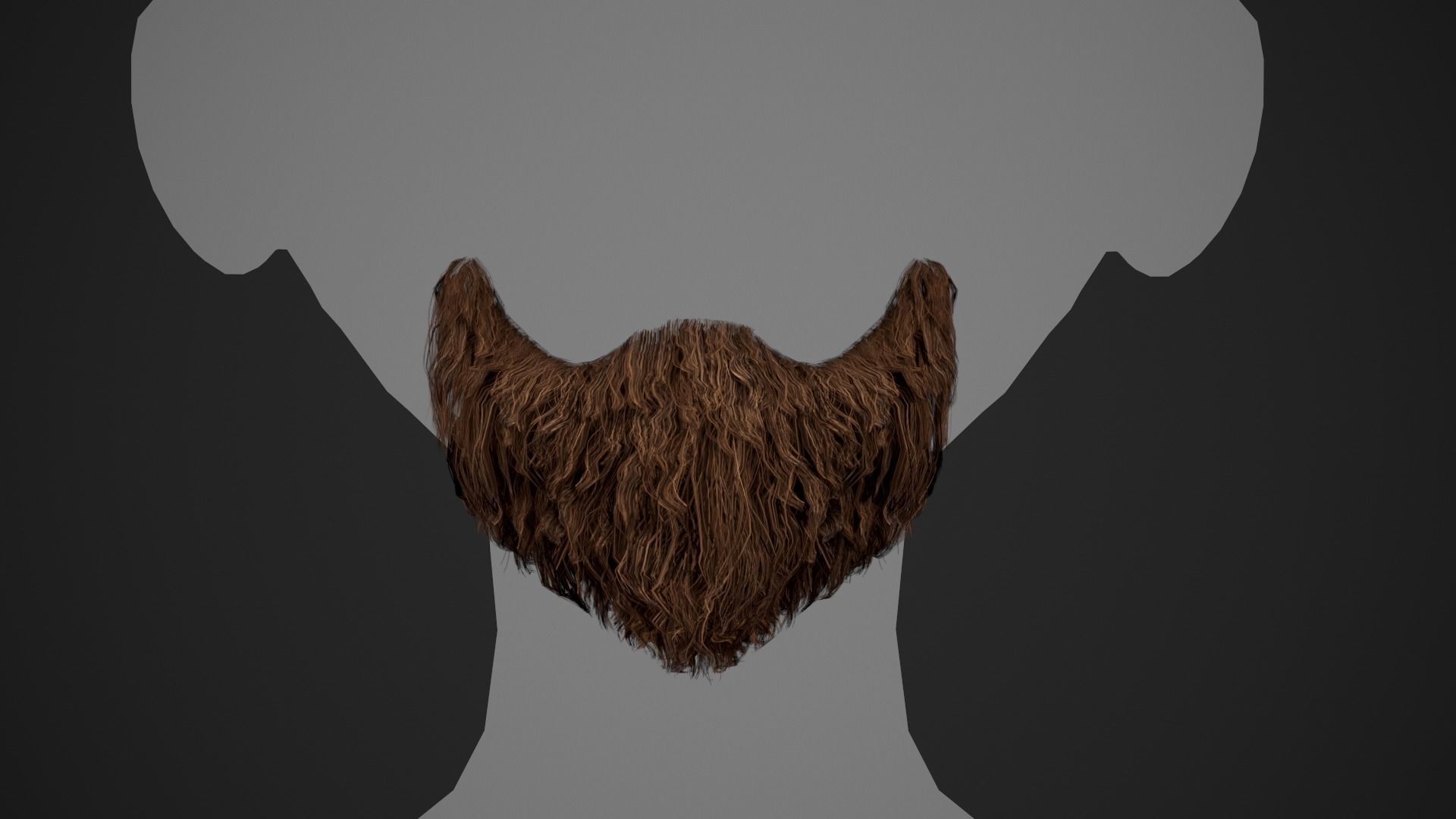 3D model Facial Hair Cards Style 3 - Goatee Beard VR / AR / low-poly ...