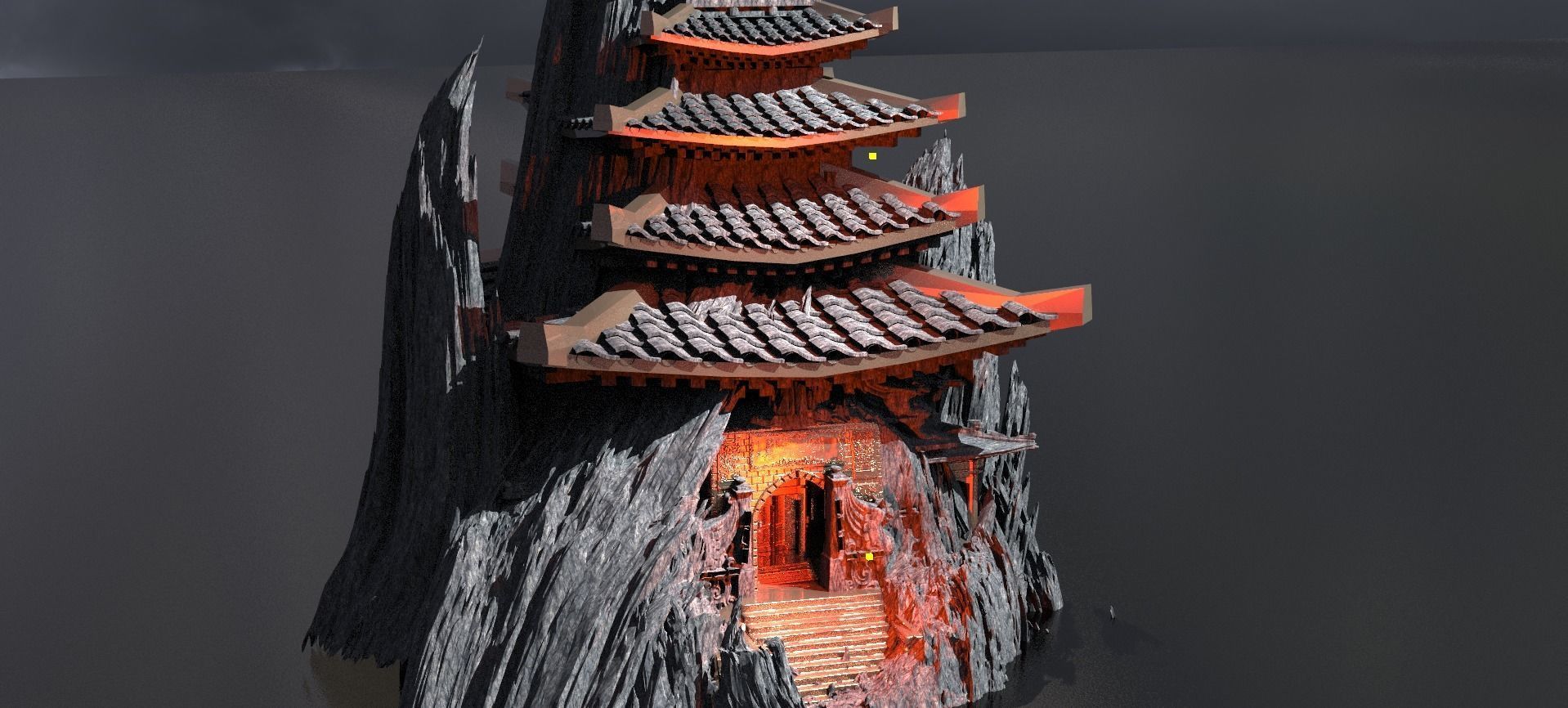 Bushido Warrior Temple Kit bash 3 3D model | CGTrader