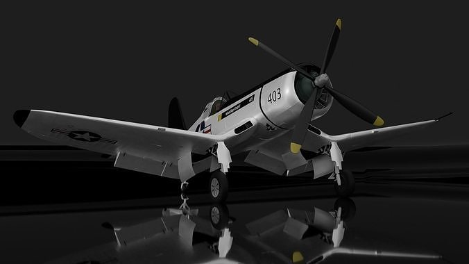 F4U-C Corsair 3D model rigged | CGTrader