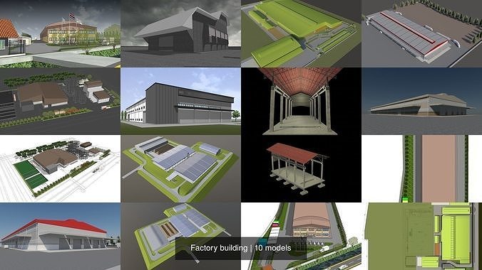 Factory building 3D Model Collection | CGTrader