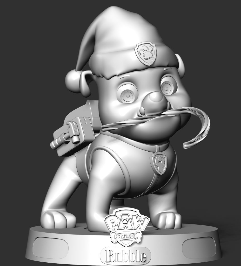 Rubble Paw Patrol - Merry Christmas 3D model 3D printable | CGTrader
