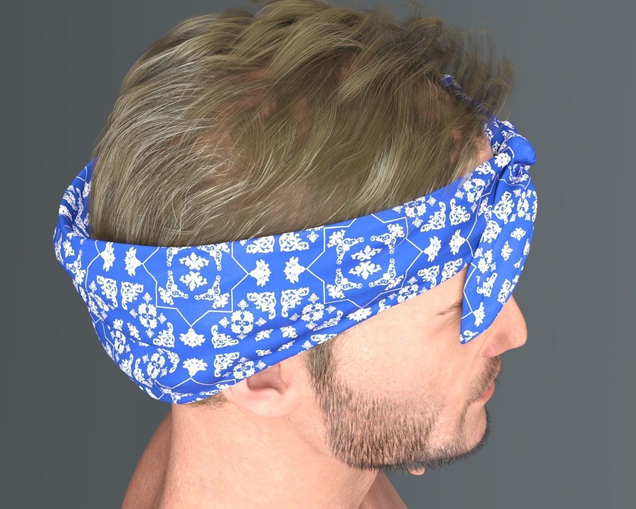Folded Bandana Package 3D model | CGTrader