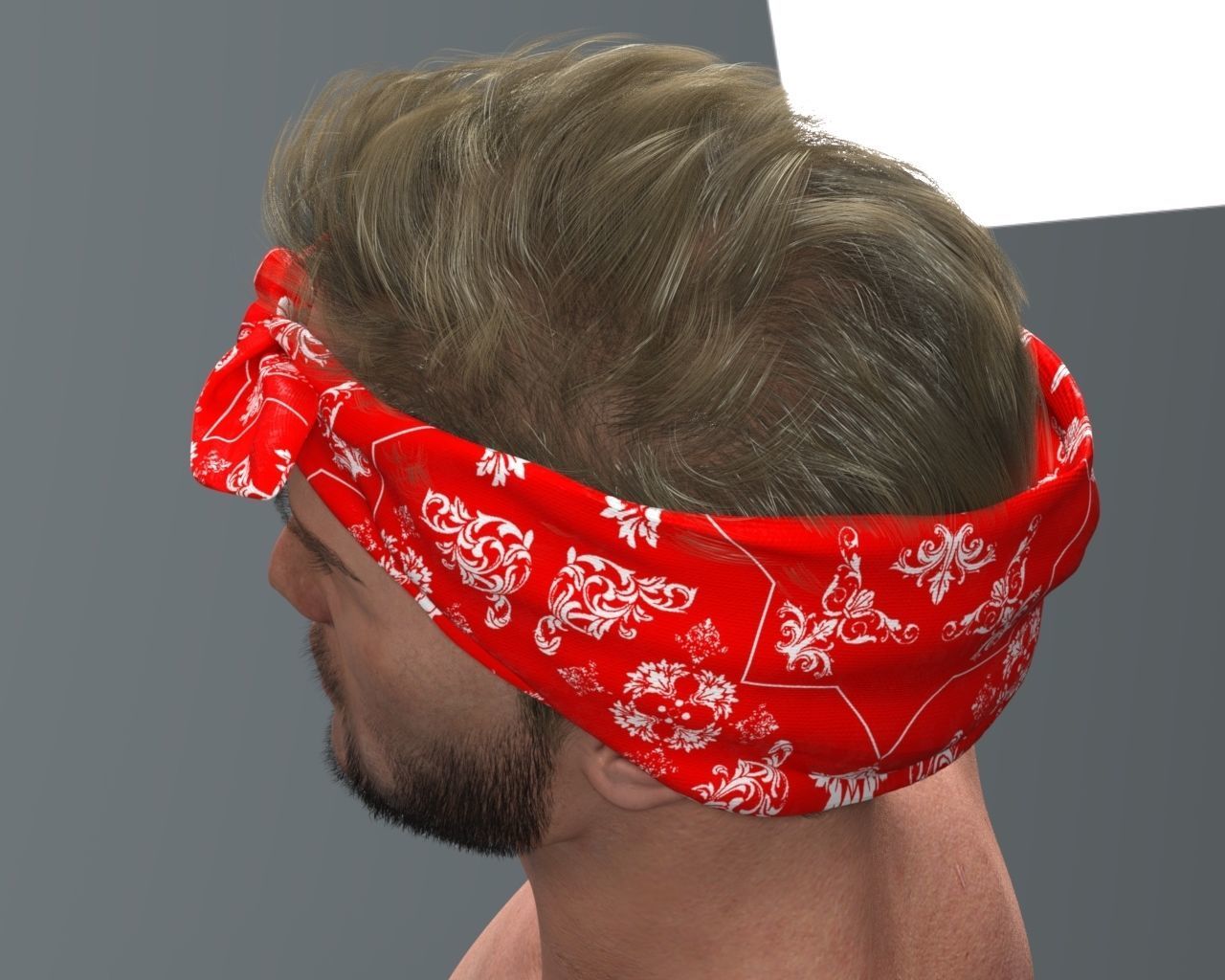 Folded Bandana Package 3D model | CGTrader