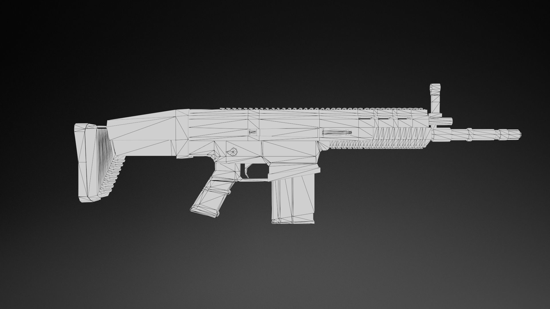 SCAR-H colorful gun free VR / AR / low-poly 3D model | CGTrader