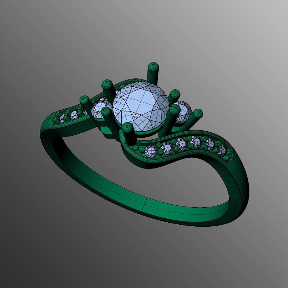 Ring n76 3D model 3D printable | CGTrader