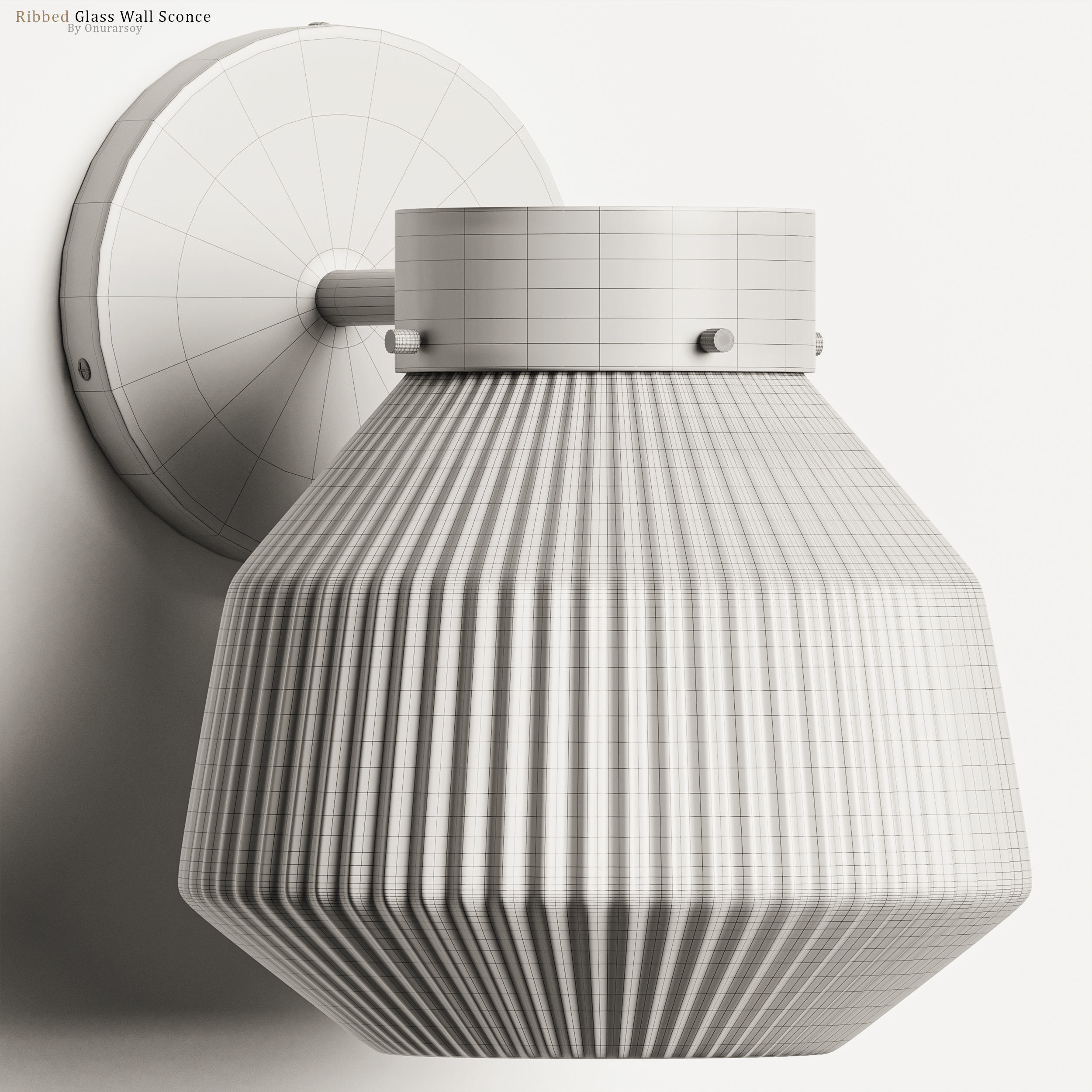Crate and barrel Aiden Wall Sconce 3D model | CGTrader