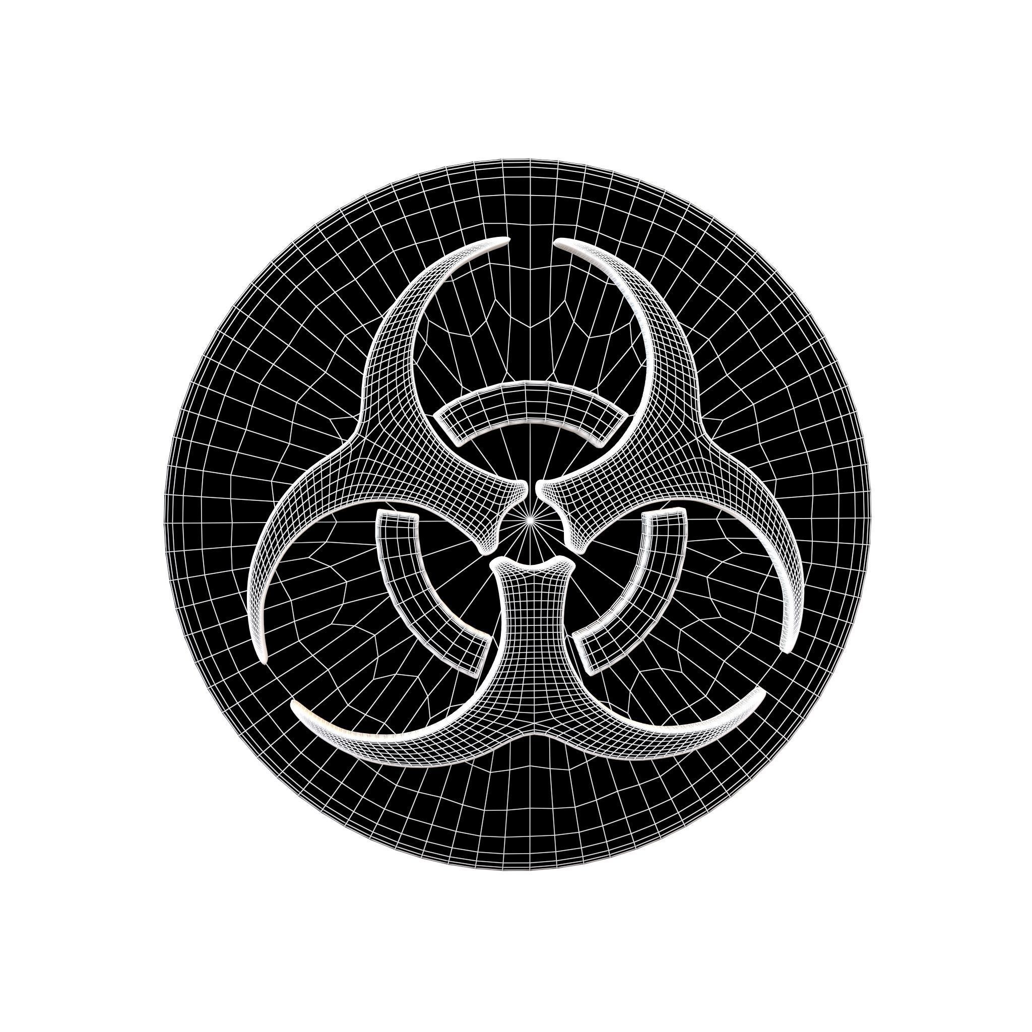 3D model Biological Hazard Symbol v1 001 VR / AR / low-poly | CGTrader