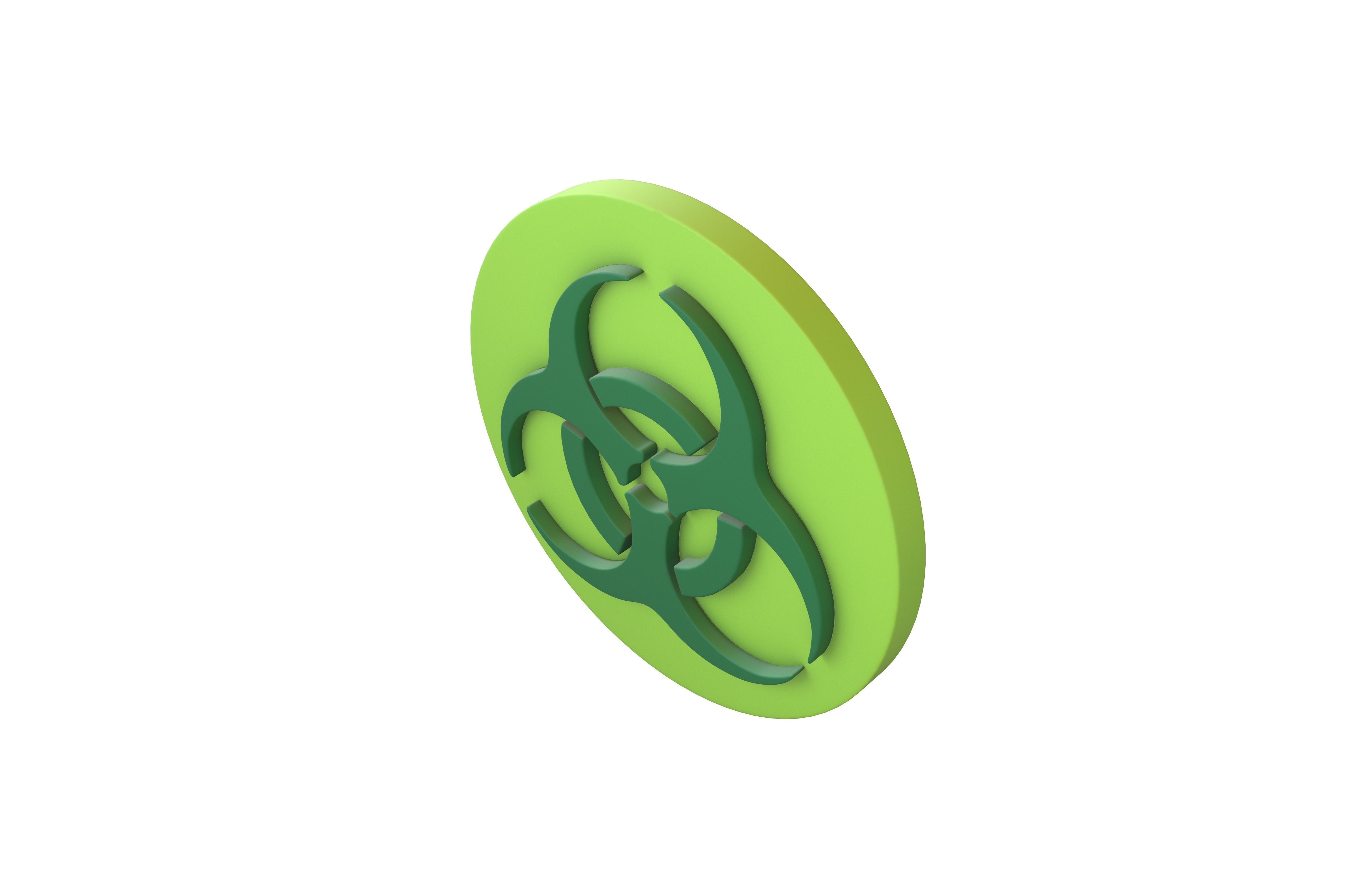 3D model Biological Hazard Symbol v1 006 VR / AR / low-poly | CGTrader