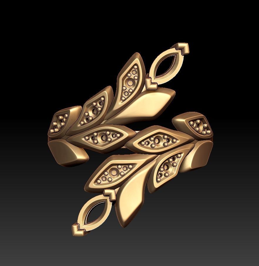 Vine Bypass Ring 3D model 3D printable | CGTrader