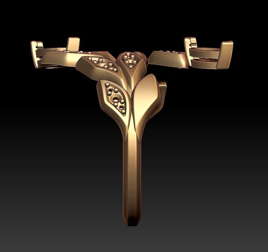 Vine Bypass Ring 3D model 3D printable | CGTrader