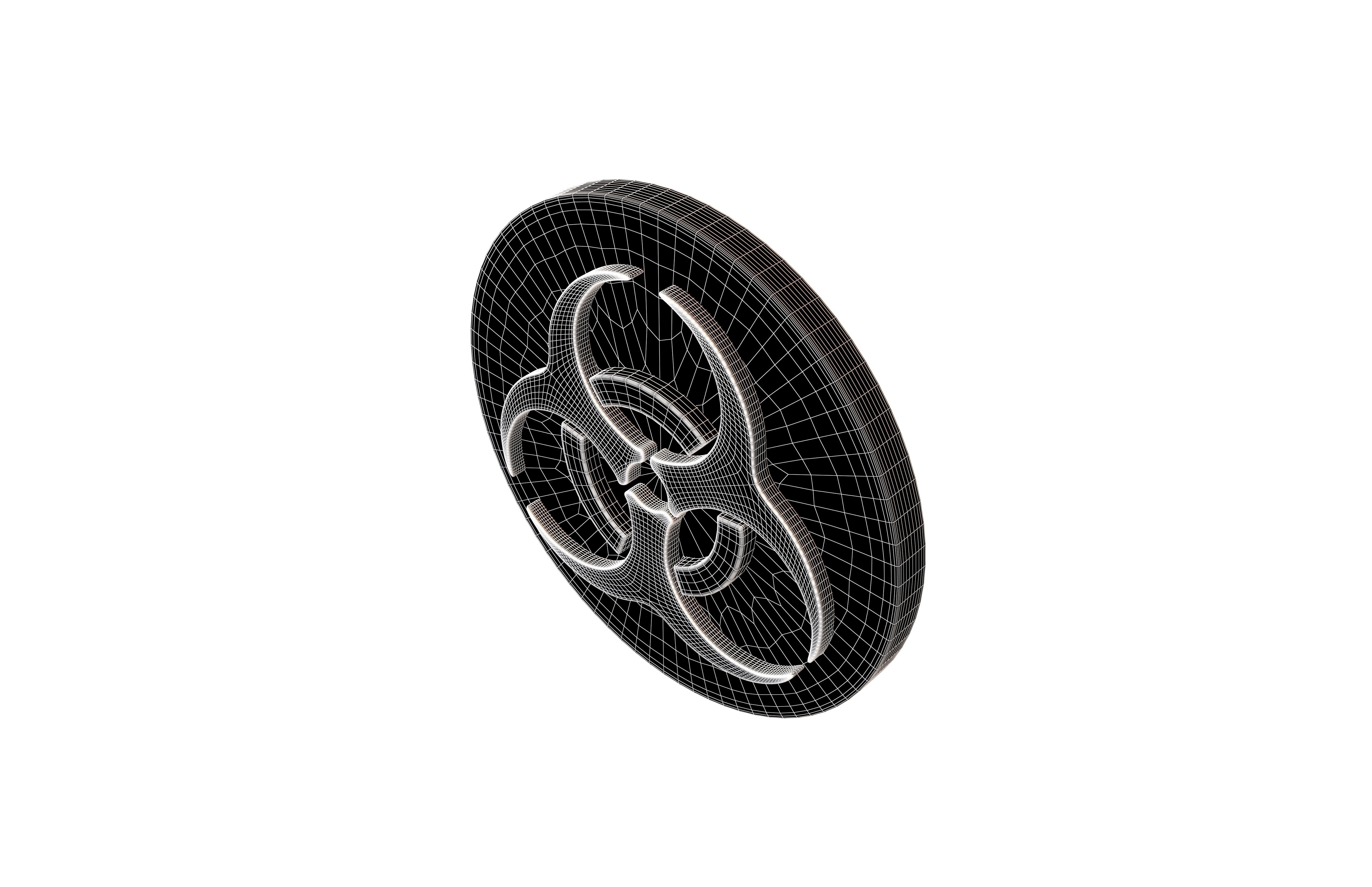 3D model Biological Hazard Symbol v1 008 VR / AR / low-poly | CGTrader