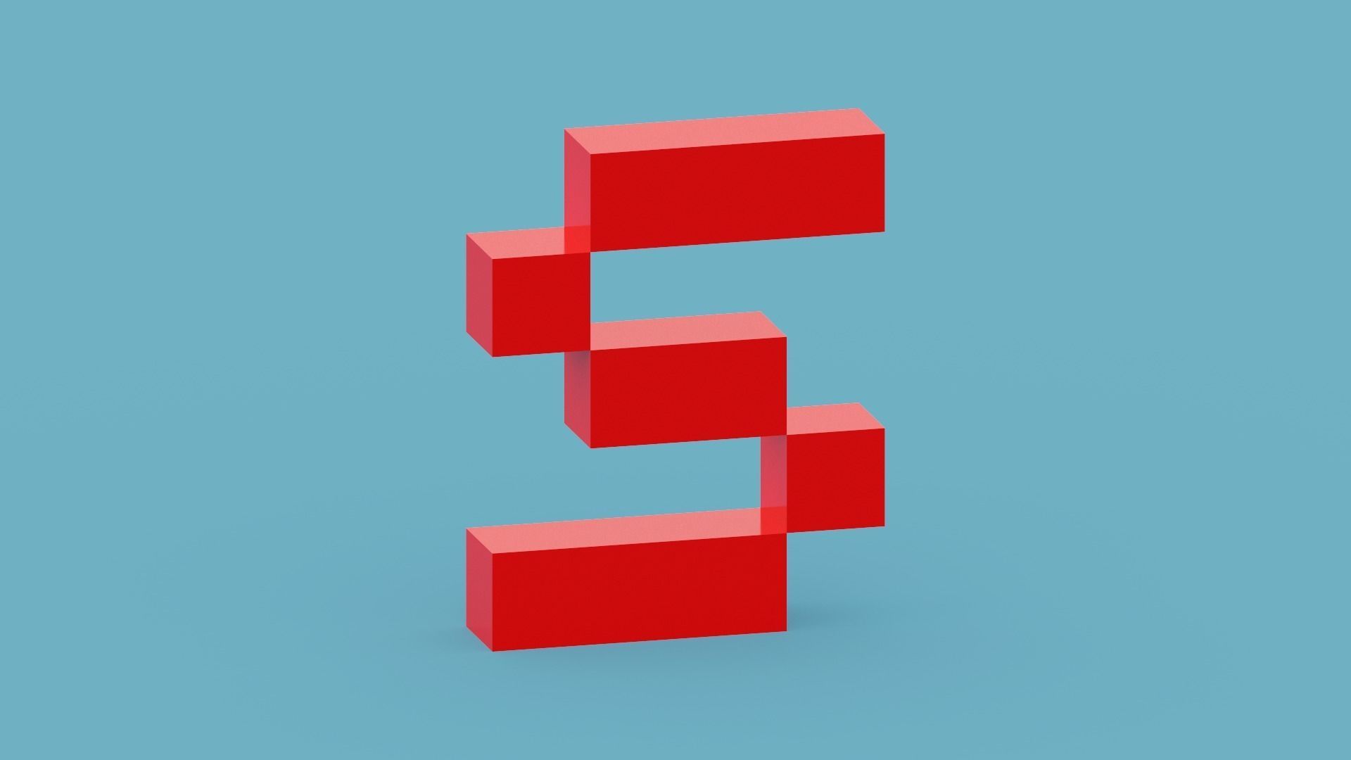 3D model Pixel Letter S VR / AR / low-poly | CGTrader