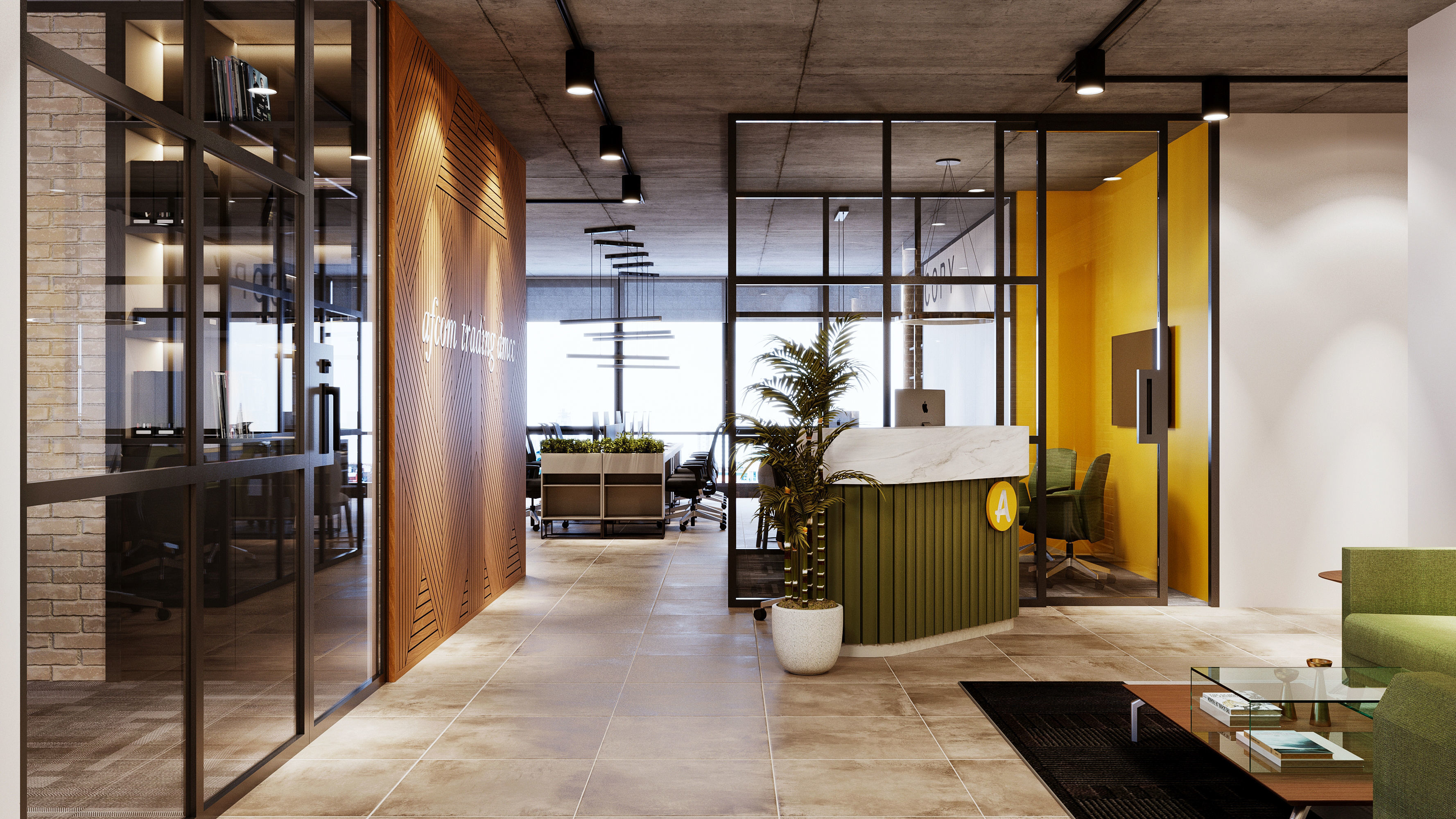 Office interior design 3D model | CGTrader