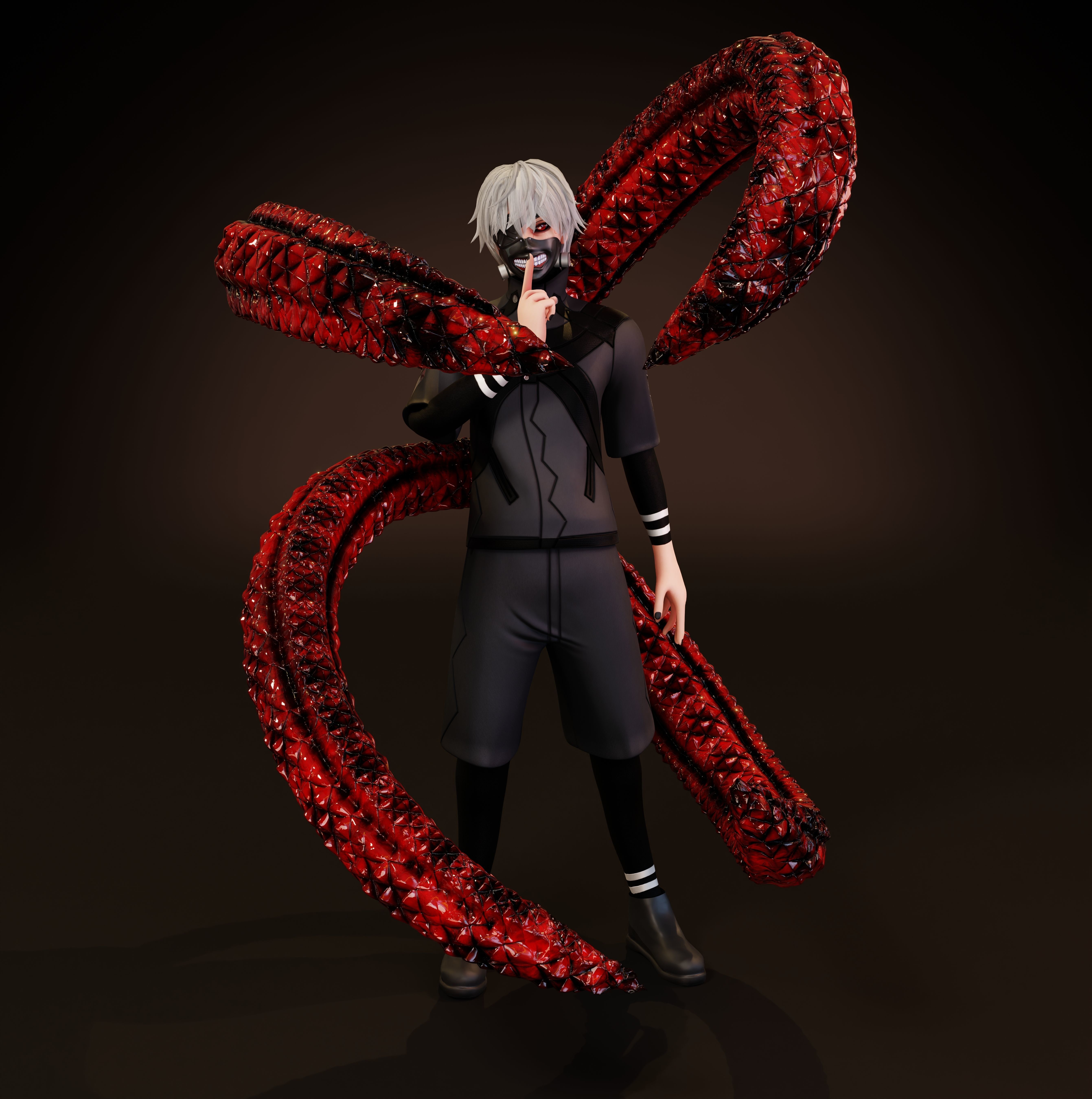 3d Model Ken Kaneki Vr Ar Low Poly Cgtrader