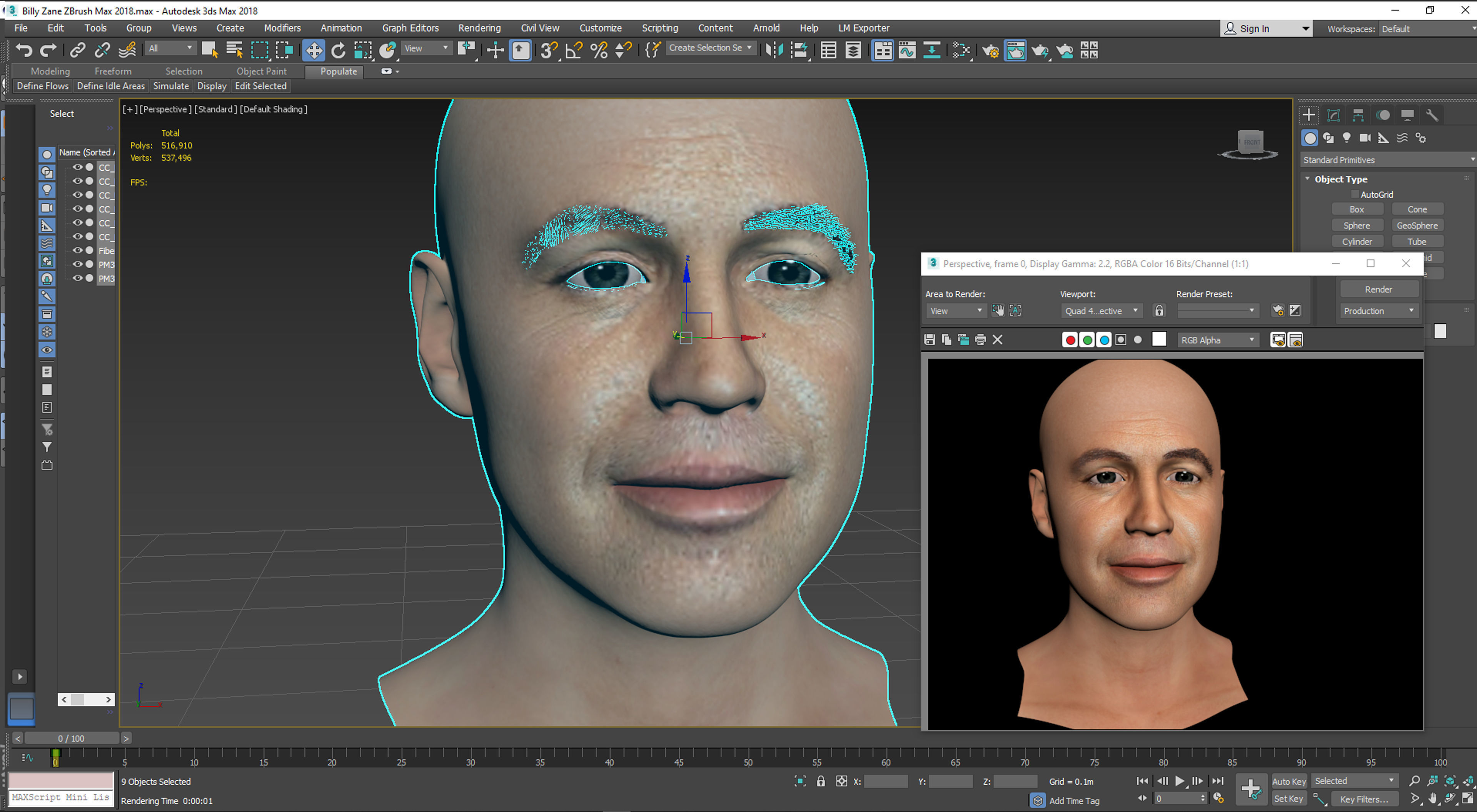 Billy Zane ZBrush 3D model only the head 3D model | CGTrader