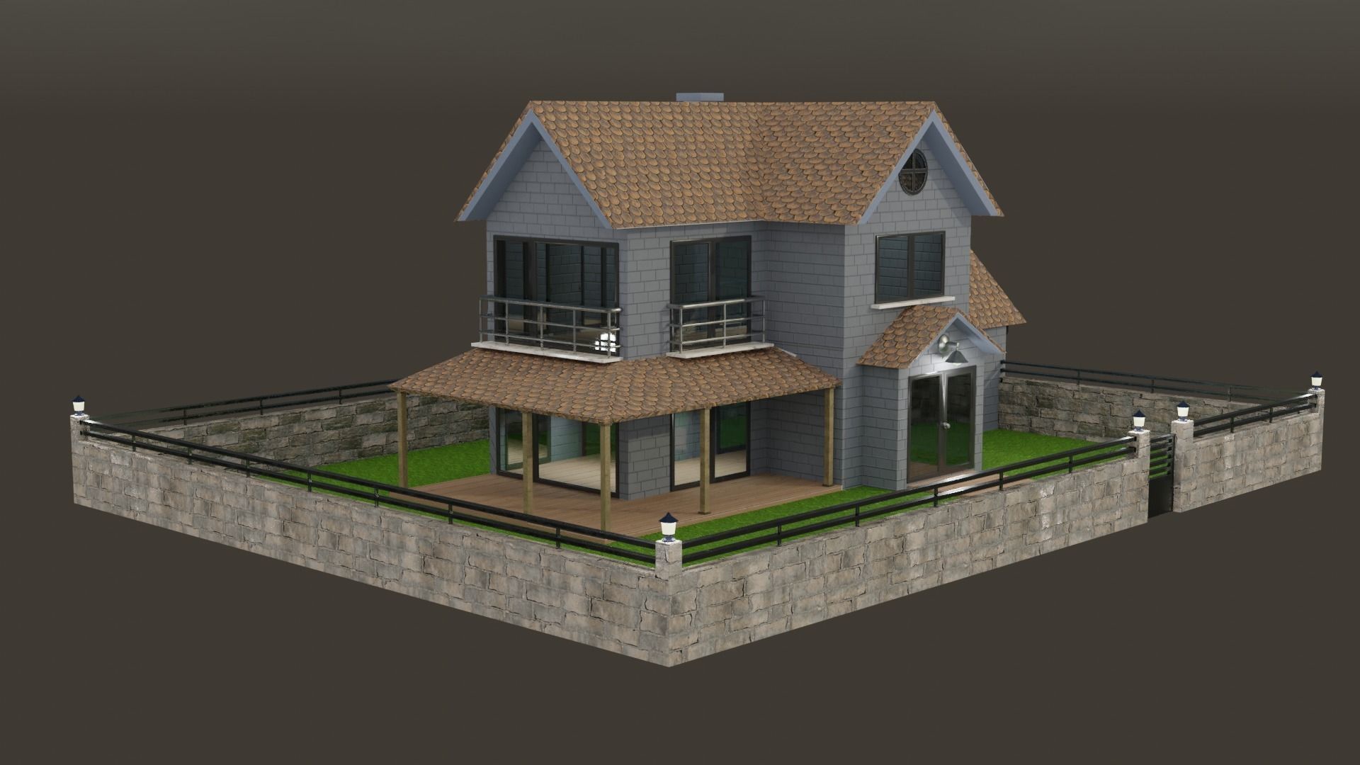 3D model MODERN HOUSE PBR 3D MODEL lowpoly VR / AR / low-poly | CGTrader
