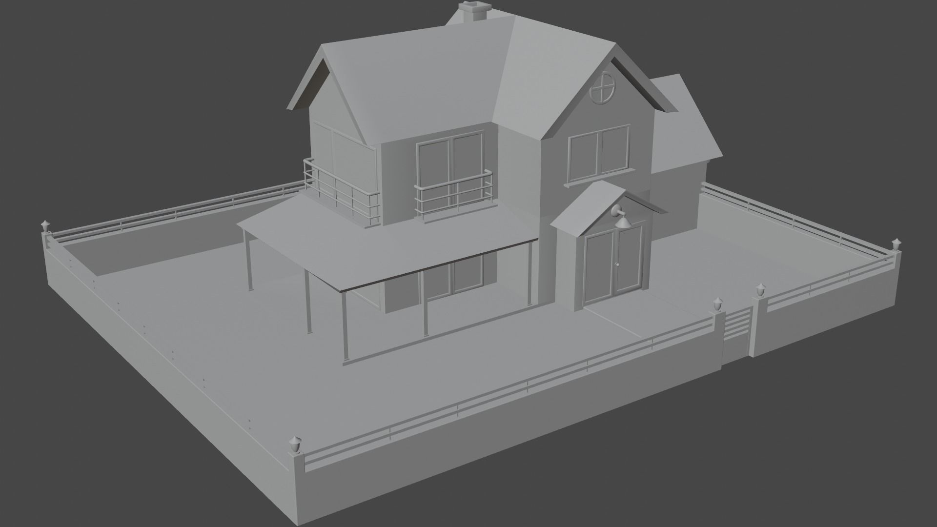 3D model MODERN HOUSE PBR 3D MODEL lowpoly VR / AR / low-poly | CGTrader