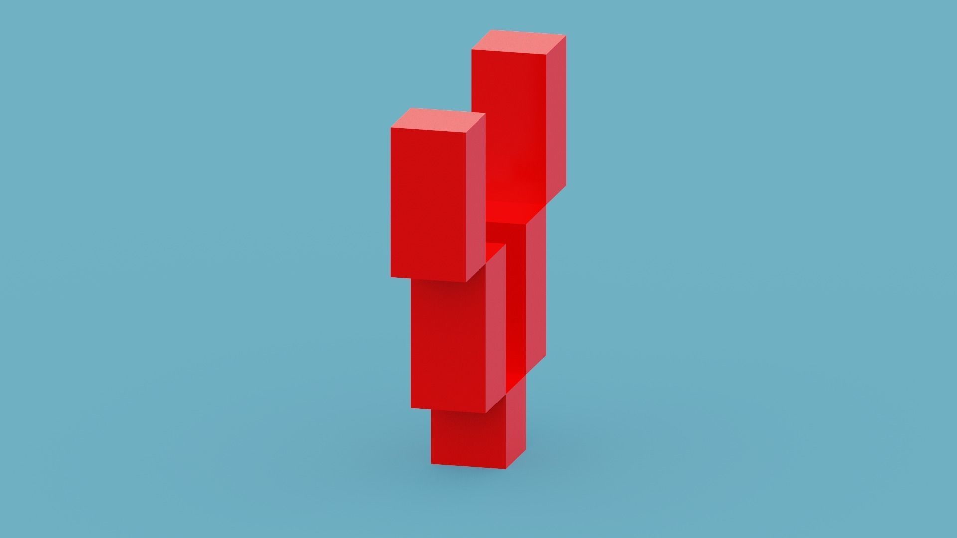 3D model Pixel Letter V VR / AR / low-poly | CGTrader