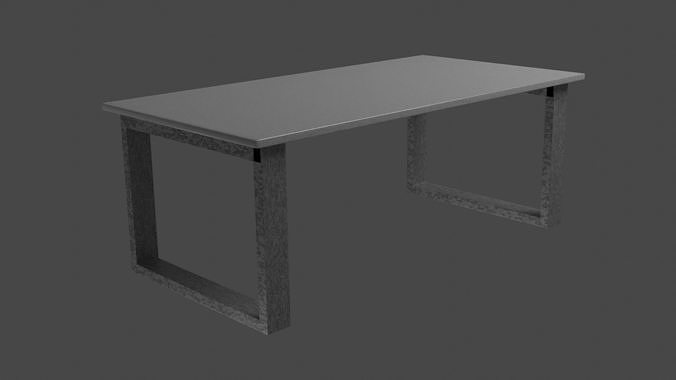 Modern desk free 3D model | CGTrader
